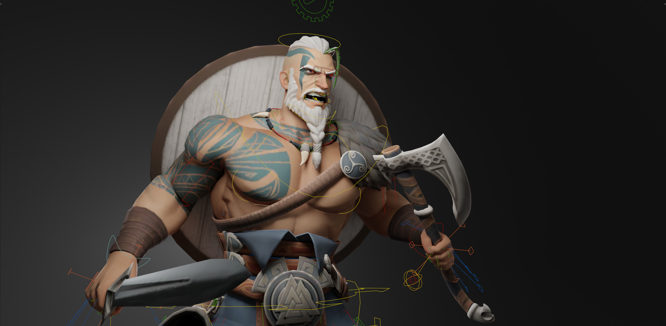 3D model Viking Ragnar Rig For Blender VR / AR / low-poly | CGTrader
