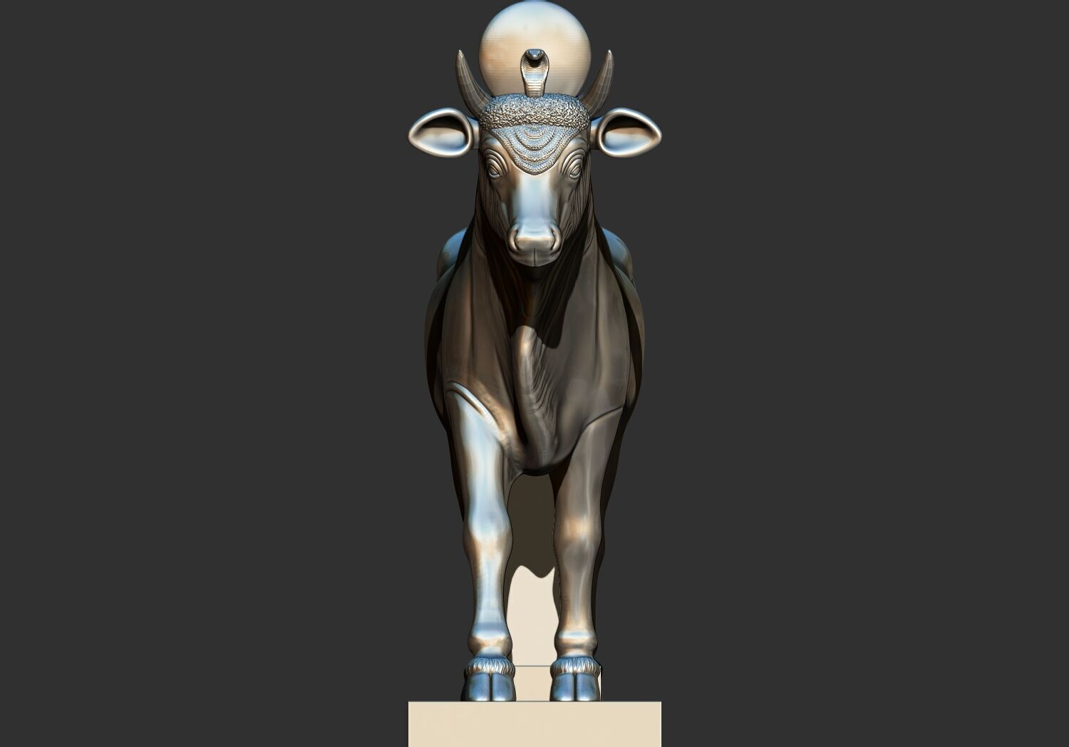 Statue of Ancient Egyptian Gods Apis Serapis Bull God 3d model 3D model ...
