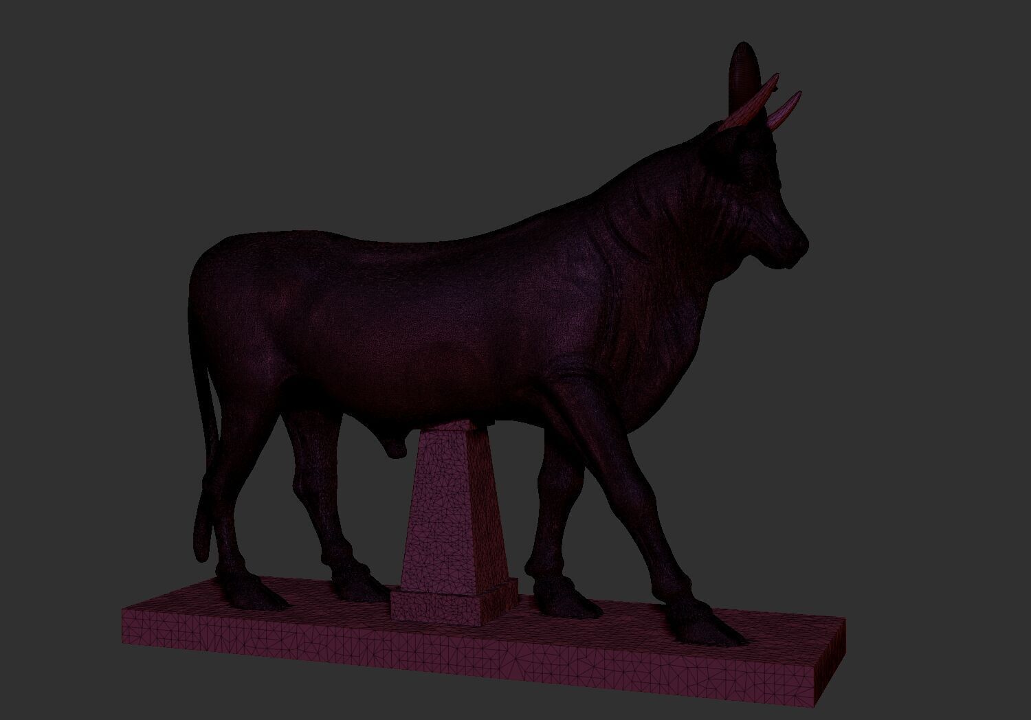 Statue of Ancient Egyptian Gods Apis Serapis Bull God 3d model 3D model ...