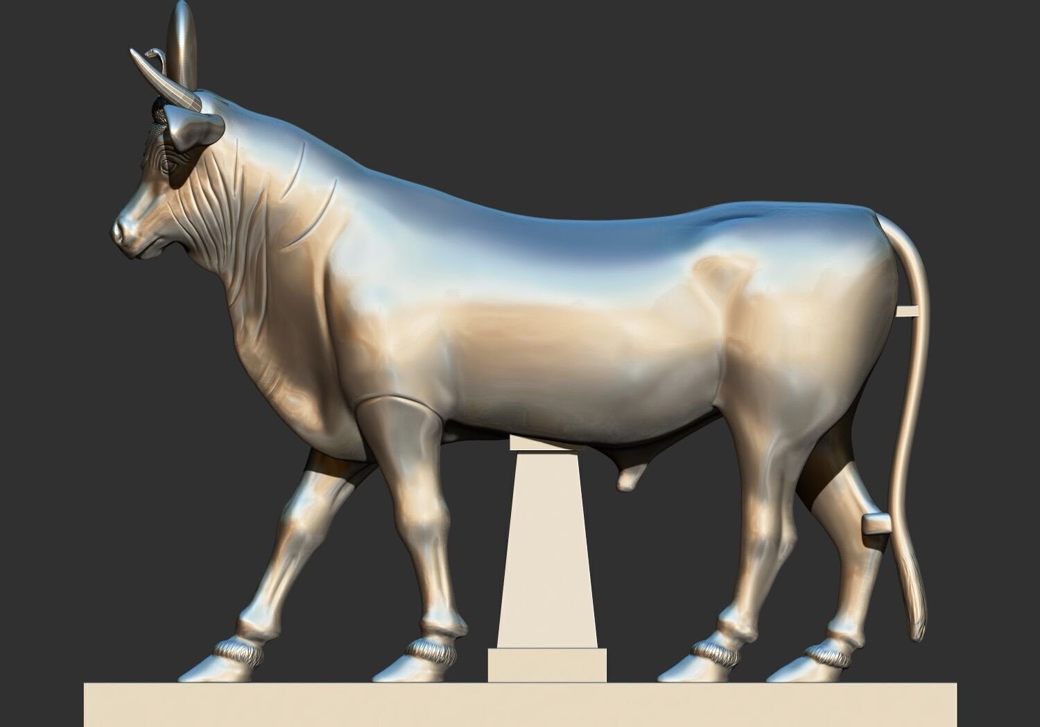 Statue of Ancient Egyptian Gods Apis Serapis Bull God 3d model 3D model ...