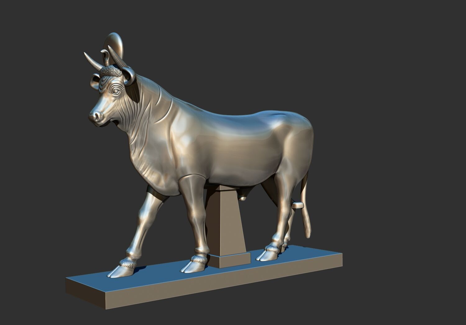Statue of Ancient Egyptian Gods Apis Serapis Bull God 3d model 3D model ...