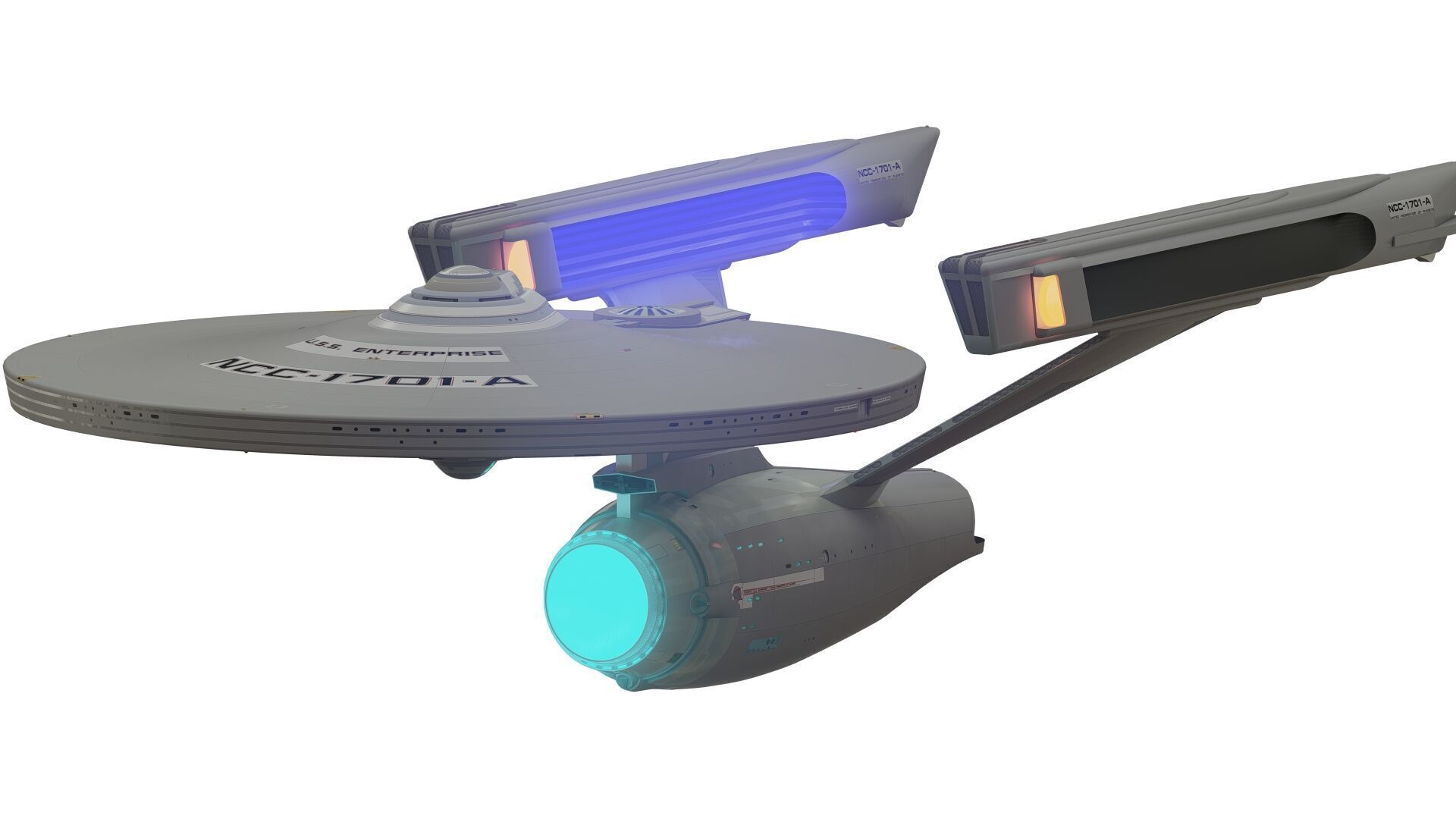 USS ENTERPRISE NCC 1701 A with full interior 3D model | CGTrader