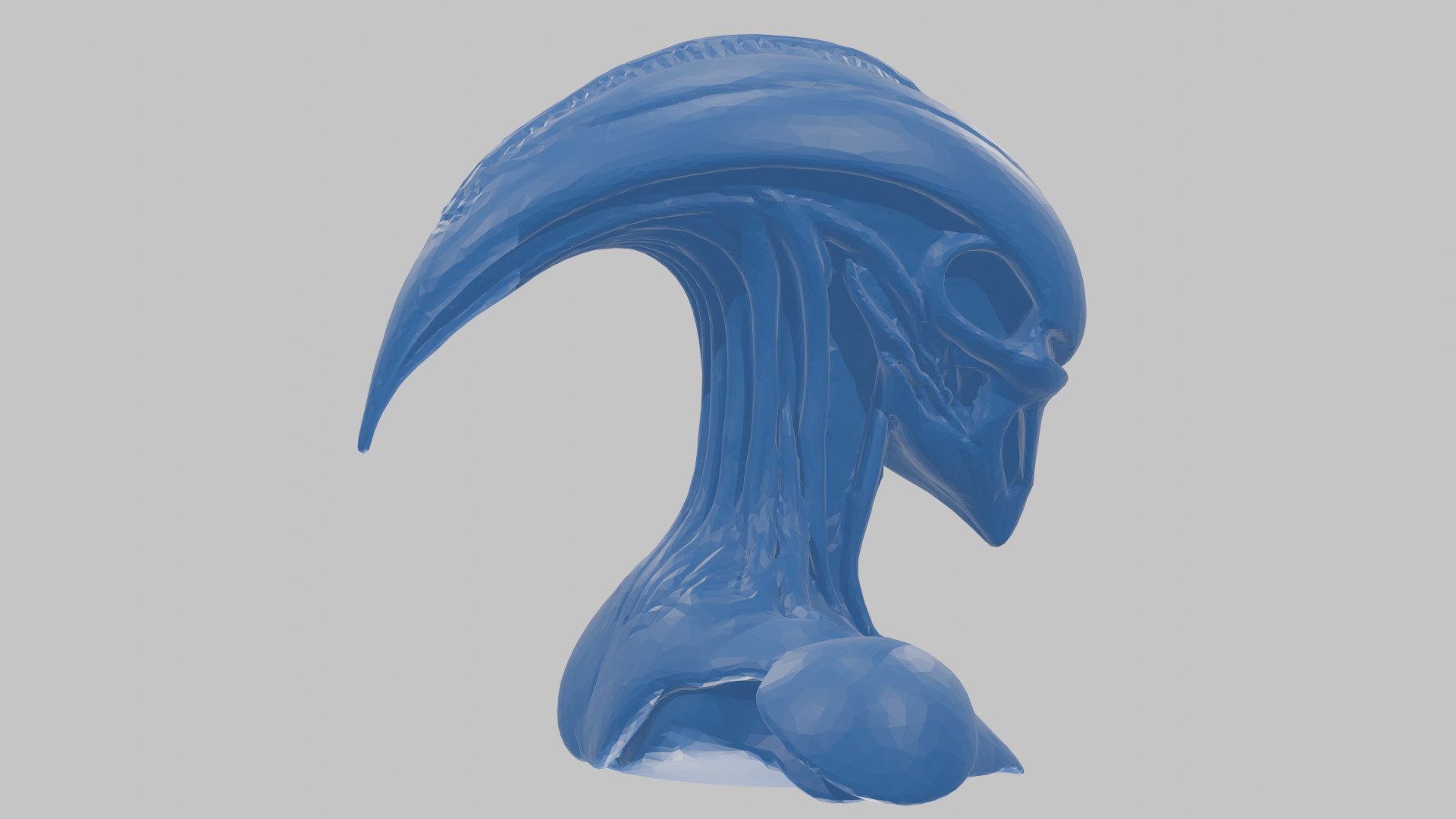 Printable Fantasy Alien Head Bust Figure Hr giger 3D model 3D printable | CGTrader