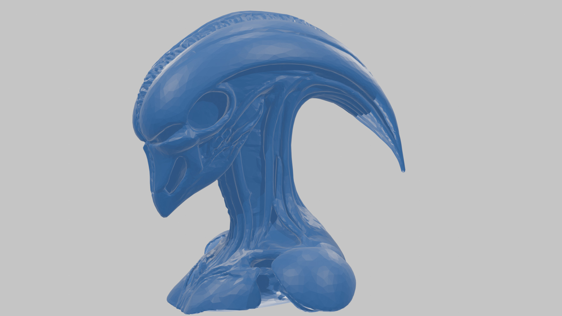 Printable Fantasy Alien Head Bust Figure Hr giger 3D model 3D printable ...