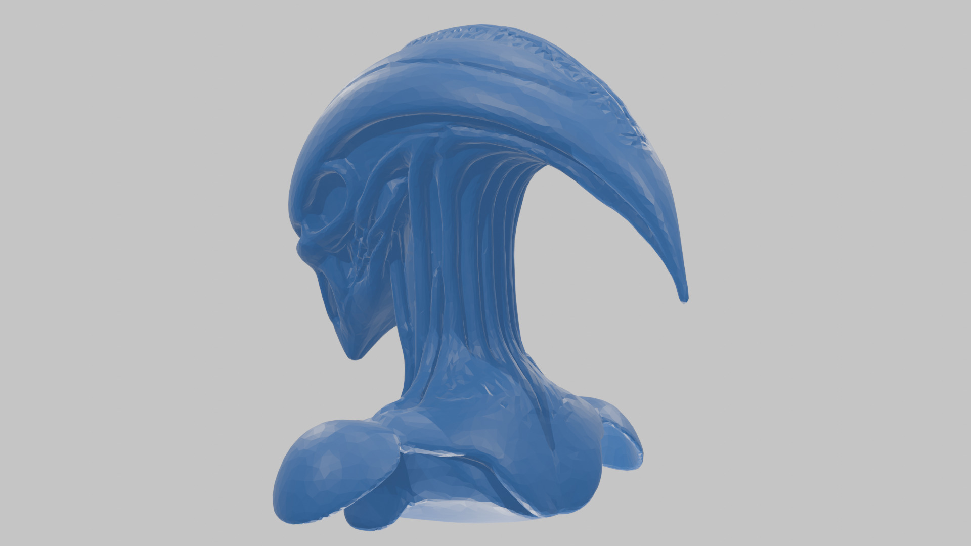 Printable Fantasy Alien Head Bust Figure Hr giger 3D model 3D printable | CGTrader