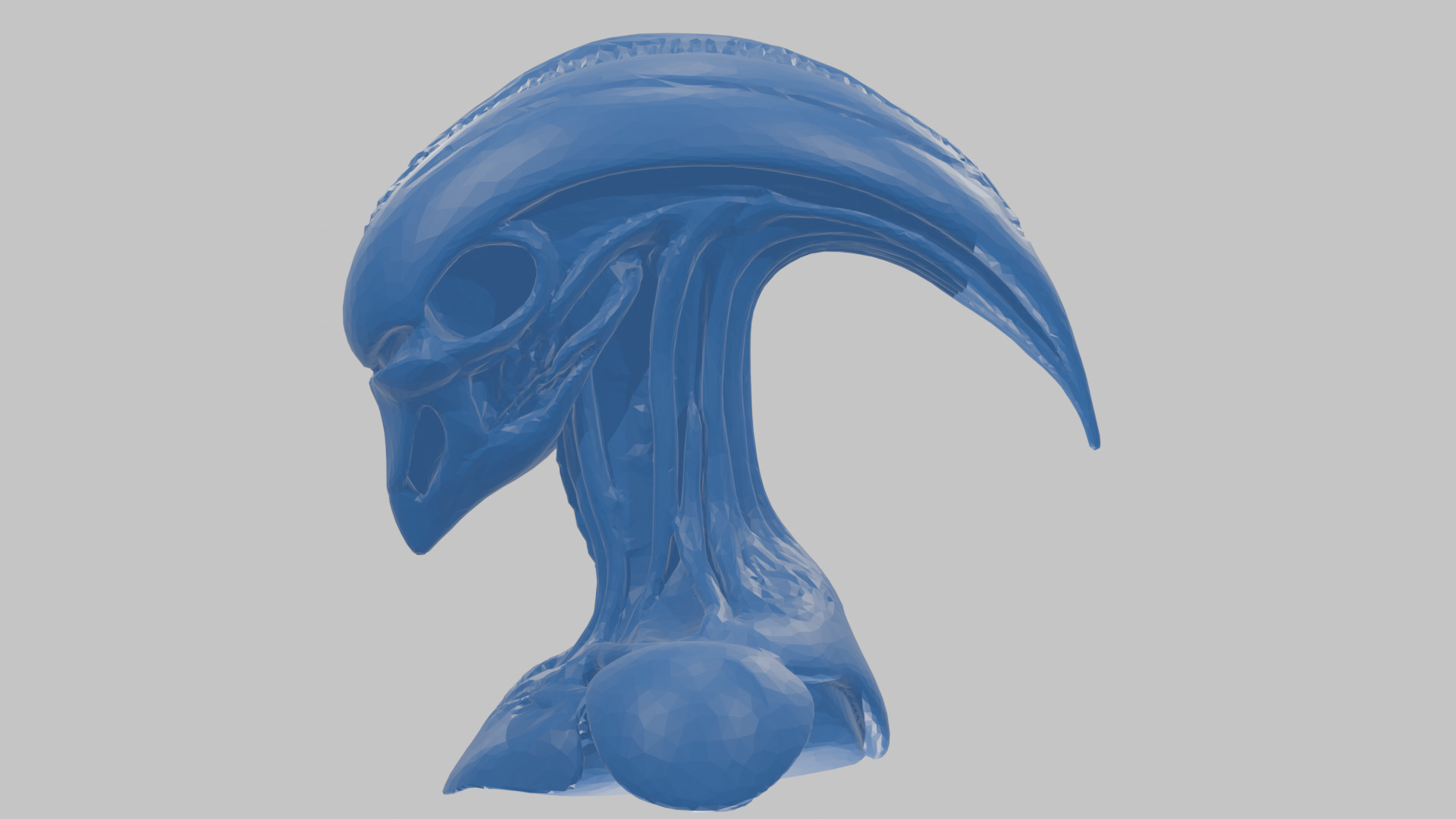 Printable Fantasy Alien Head Bust Figure Hr giger 3D model 3D printable ...