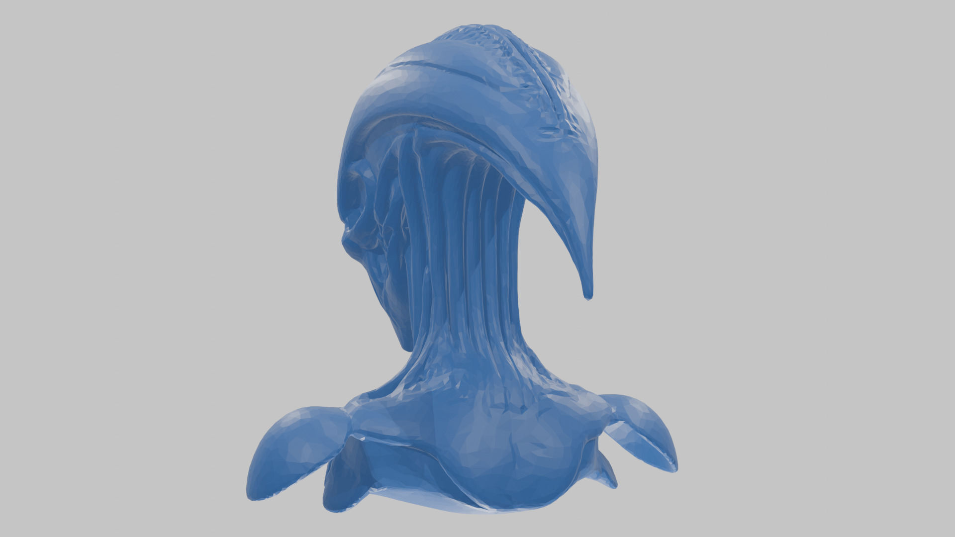 Printable Fantasy Alien Head Bust Figure Hr giger 3D model 3D printable | CGTrader