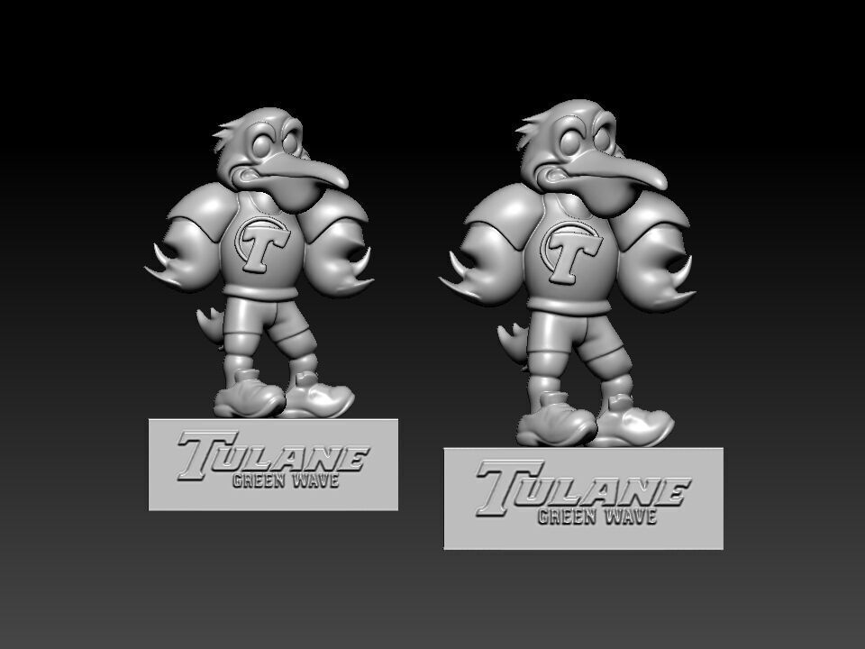 NCAA - Tulane Green Wave mascot statue - 3d Print 3D model 3D printable ...