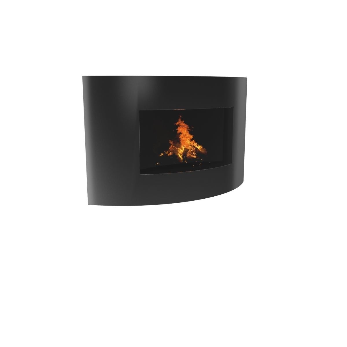 Glass fireplace 3D model | CGTrader