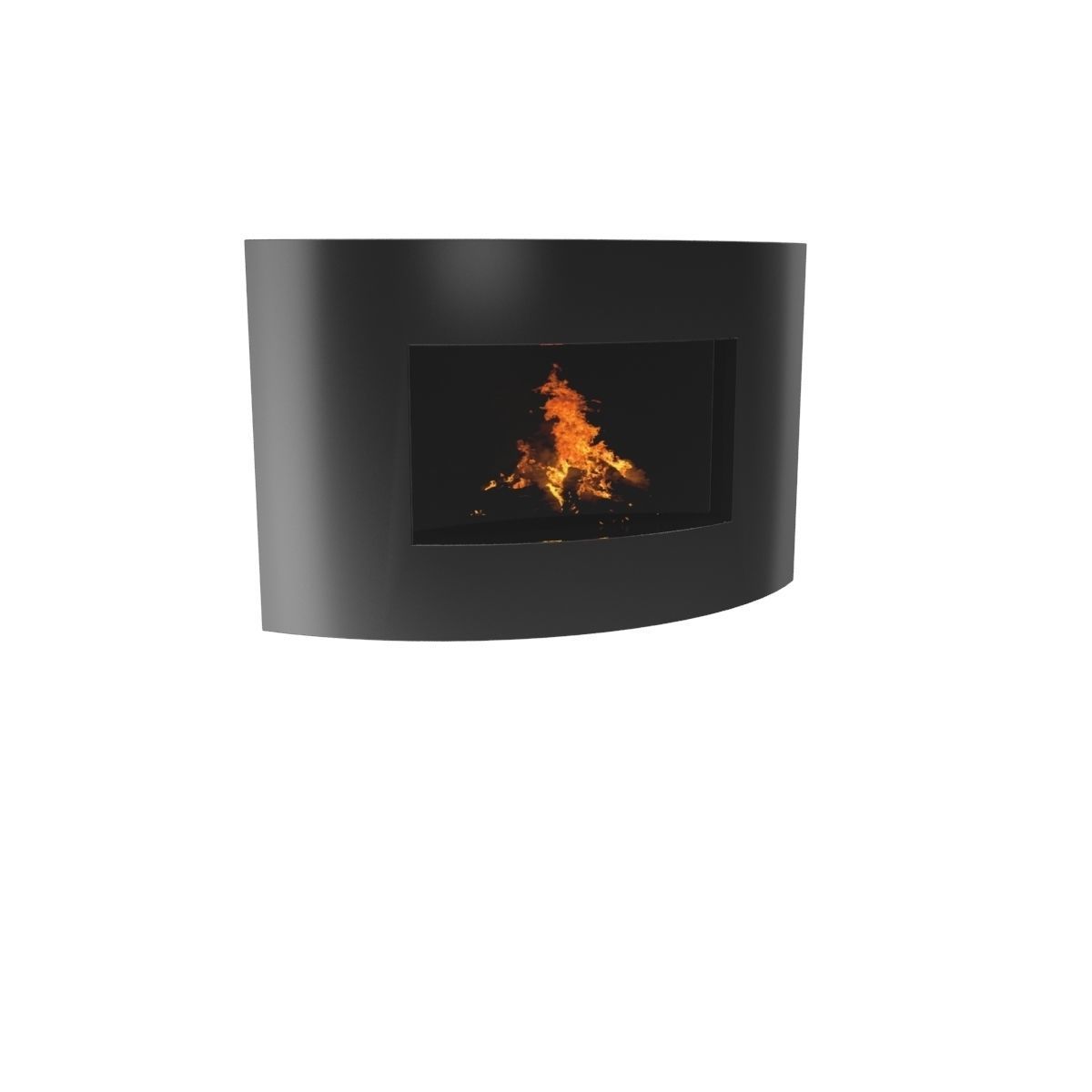 Glass fireplace 3D model | CGTrader