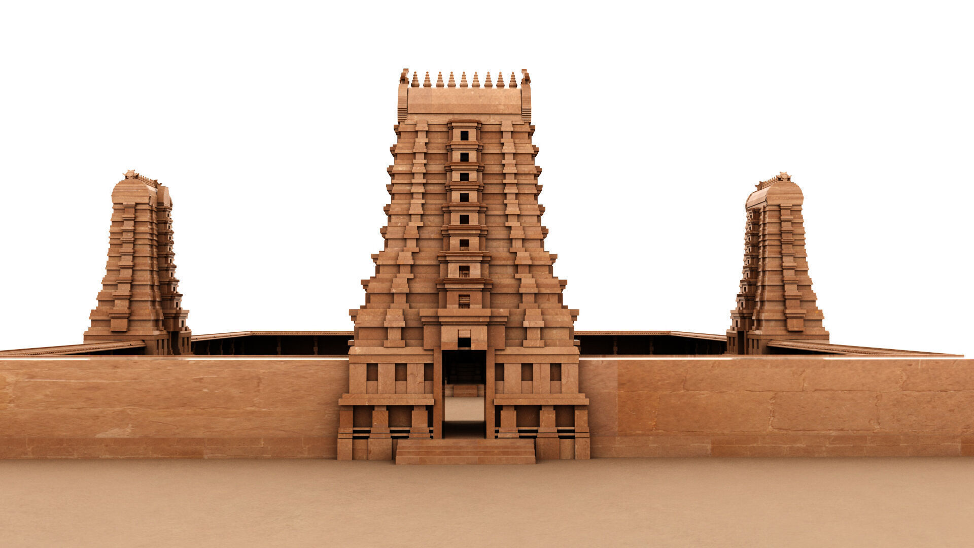 hindu temple 3d model 3D model | CGTrader