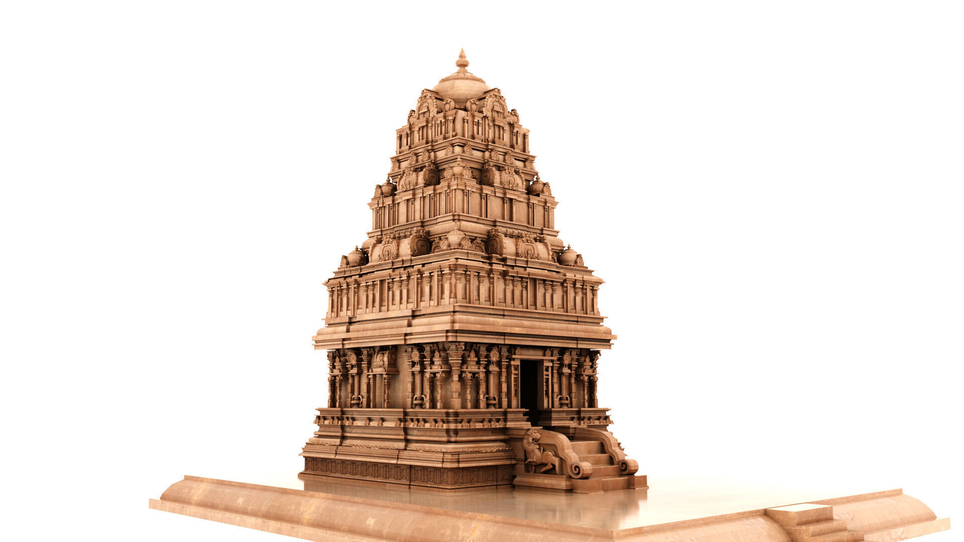 hindu temple 3d model 3D model | CGTrader