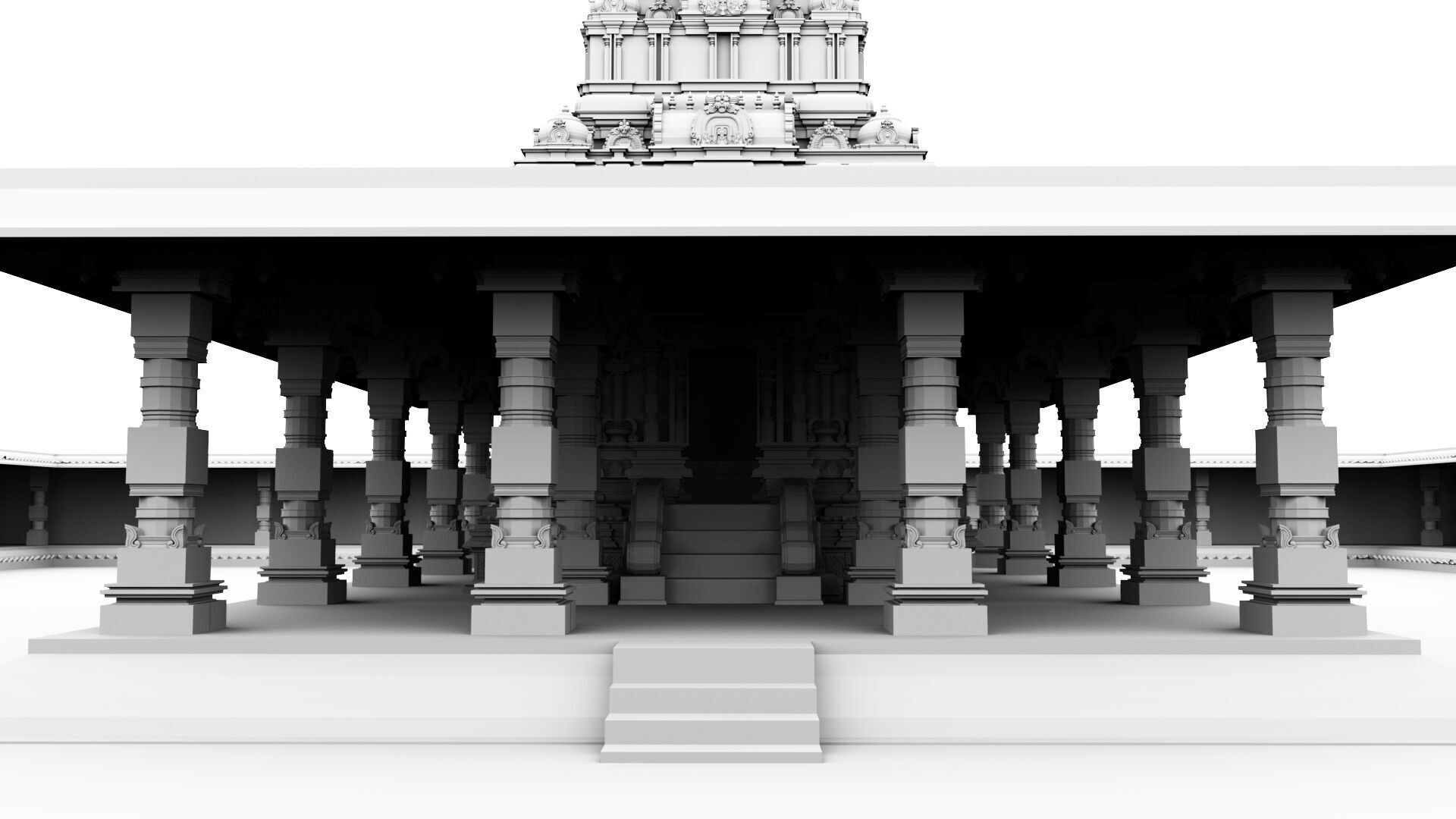 hindu temple 3d model 3D model | CGTrader