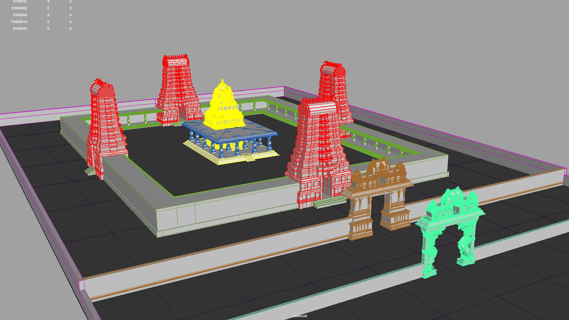 hindu temple 3d model 3D model | CGTrader