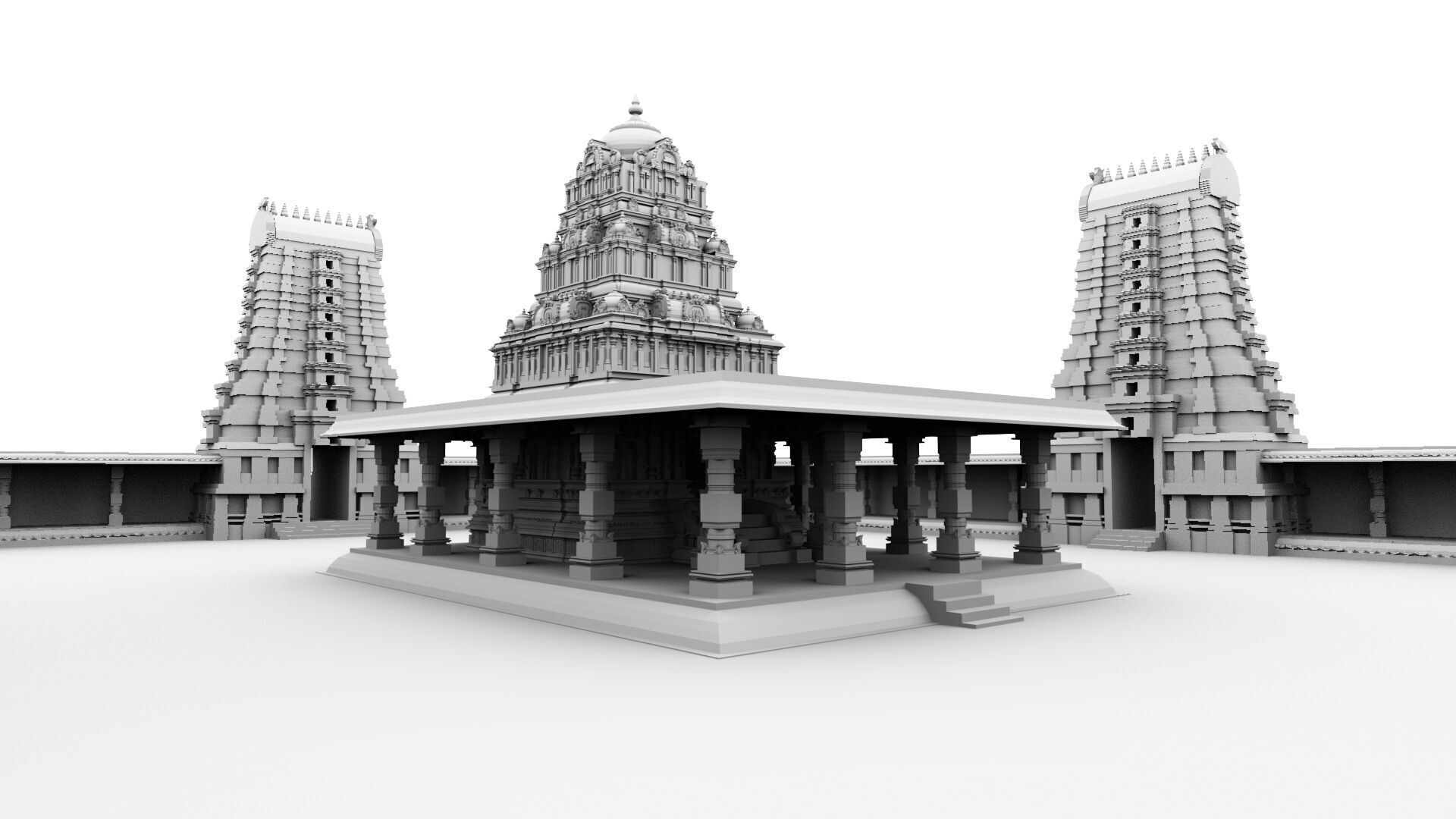 hindu temple 3d model 3D model | CGTrader
