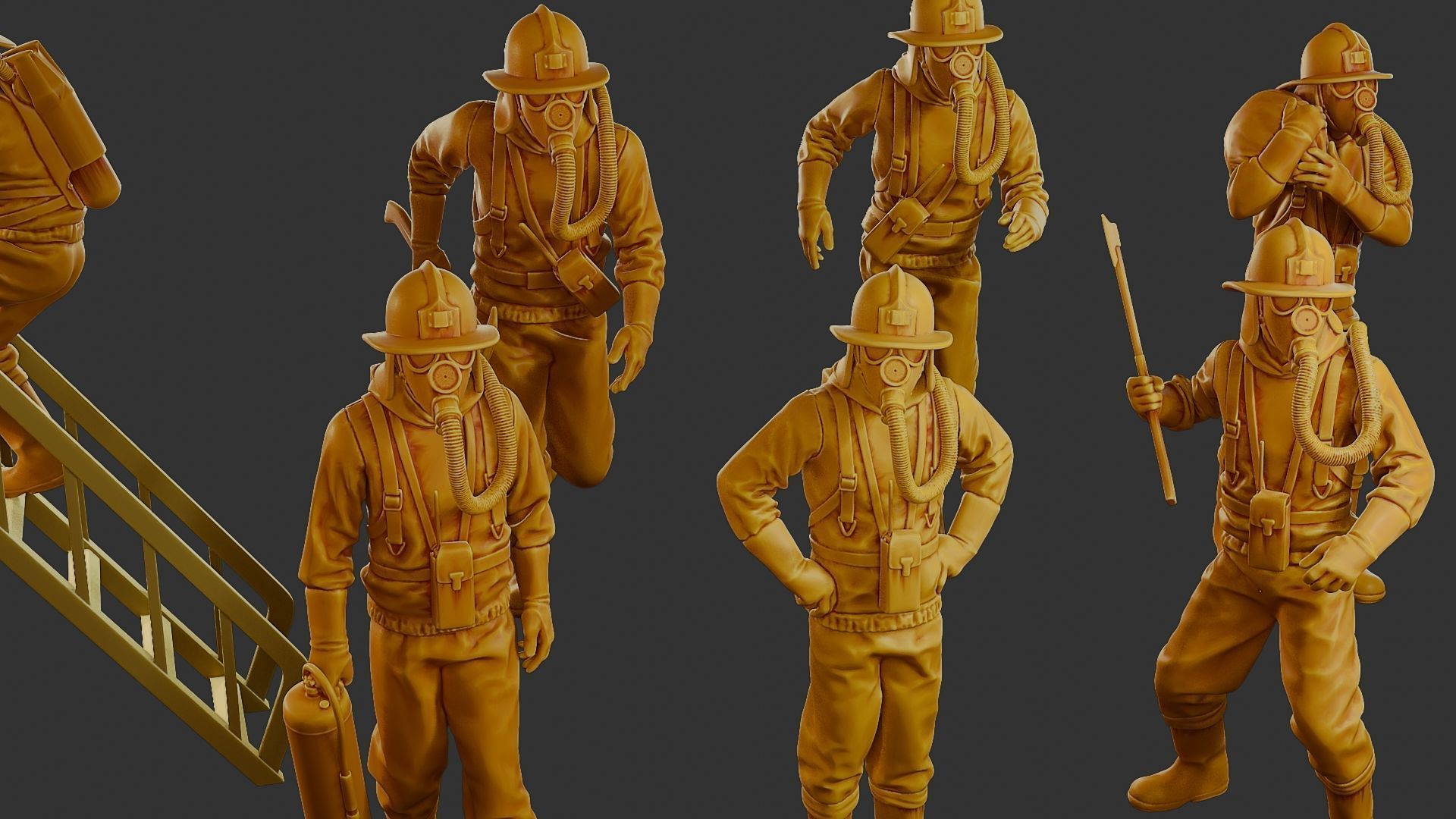 Czechoslovakian firefighter 90s Pack 1 3D Model Collection 3D printable ...