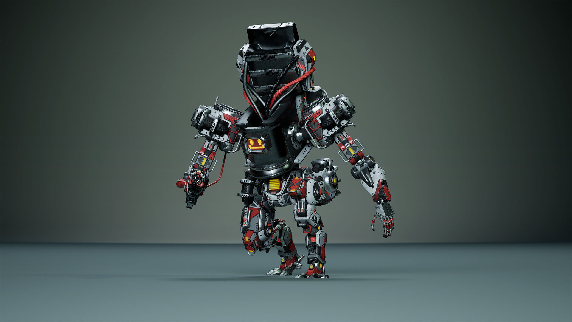 Sci-Fi Toilet Mech free VR / AR / low-poly 3D model animated rigged | CGTrader