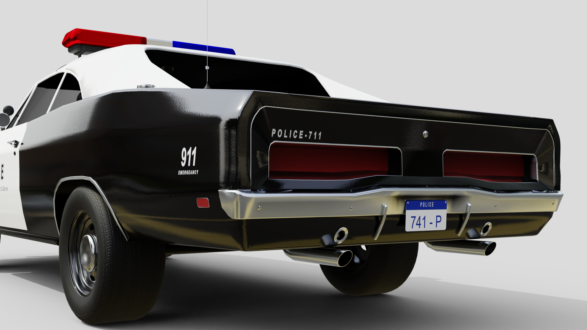 3D model Classic Police Car - Realistic and Game Ready VR / AR / low ...
