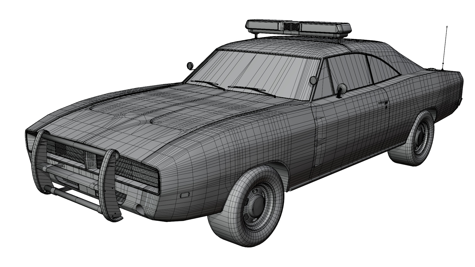 3D model Classic Police Car - Realistic and Game Ready VR / AR / low ...