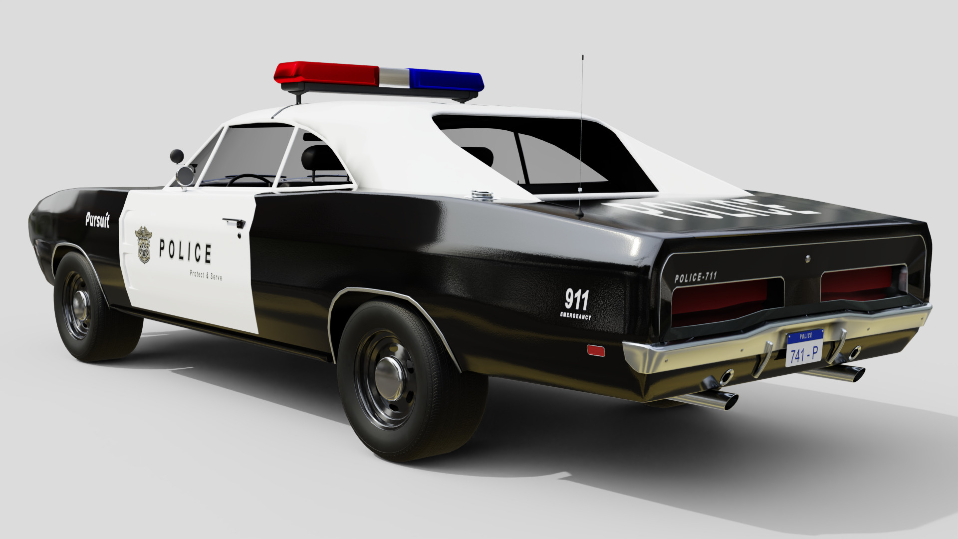3D model Classic Police Car - Realistic and Game Ready VR / AR / low ...