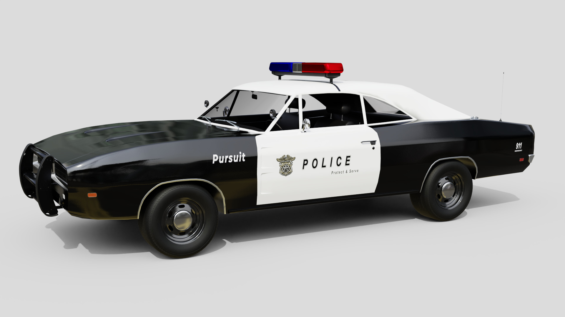 3D model Classic Police Car - Realistic and Game Ready VR / AR / low ...