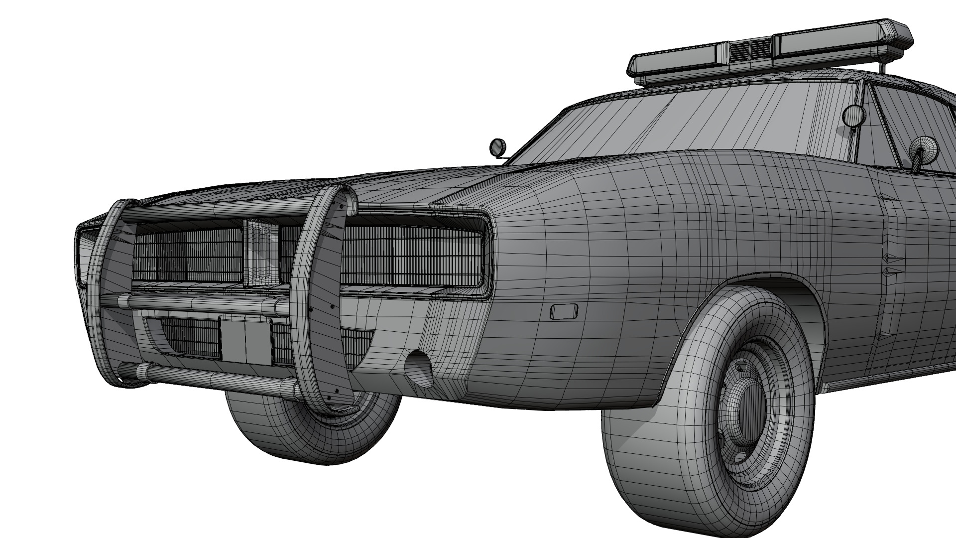 3D model Classic Police Car - Realistic and Game Ready VR / AR / low ...