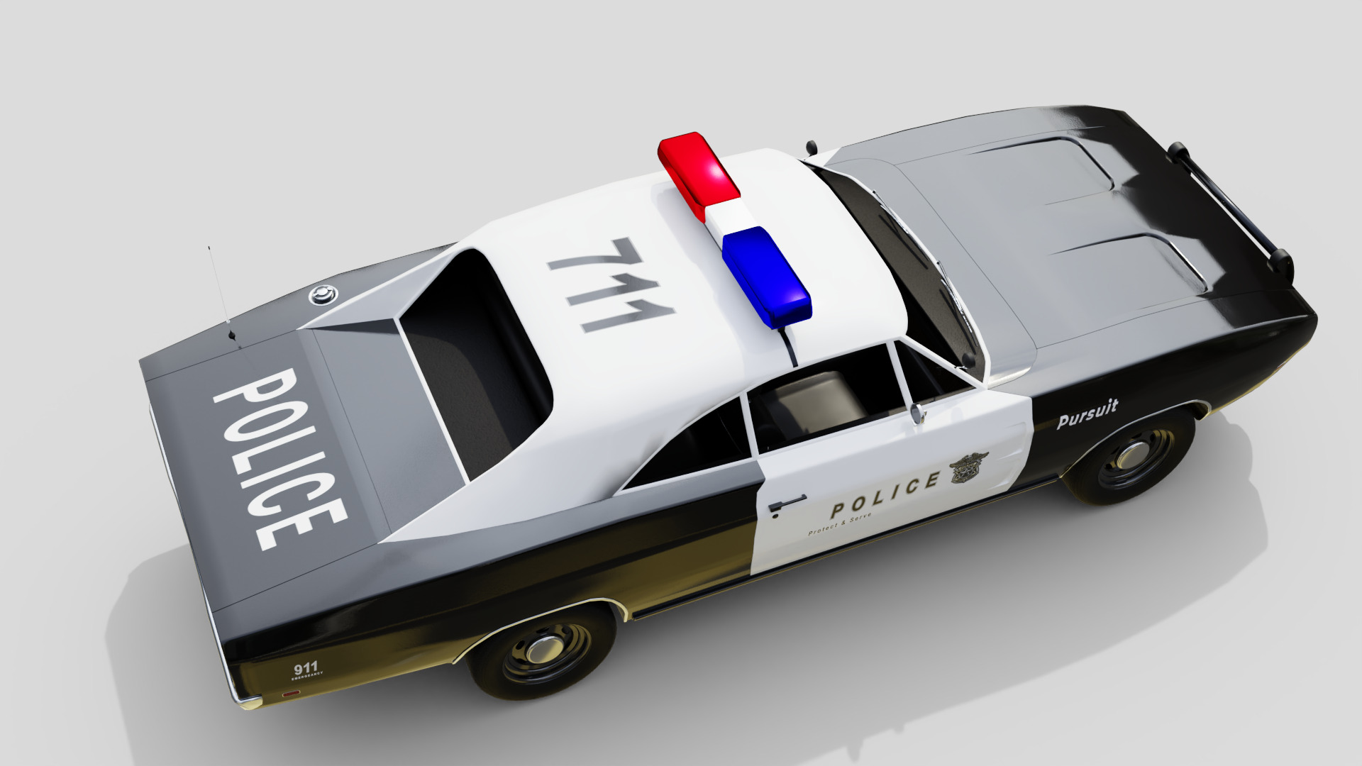 3D model Classic Police Car - Realistic and Game Ready VR / AR / low ...