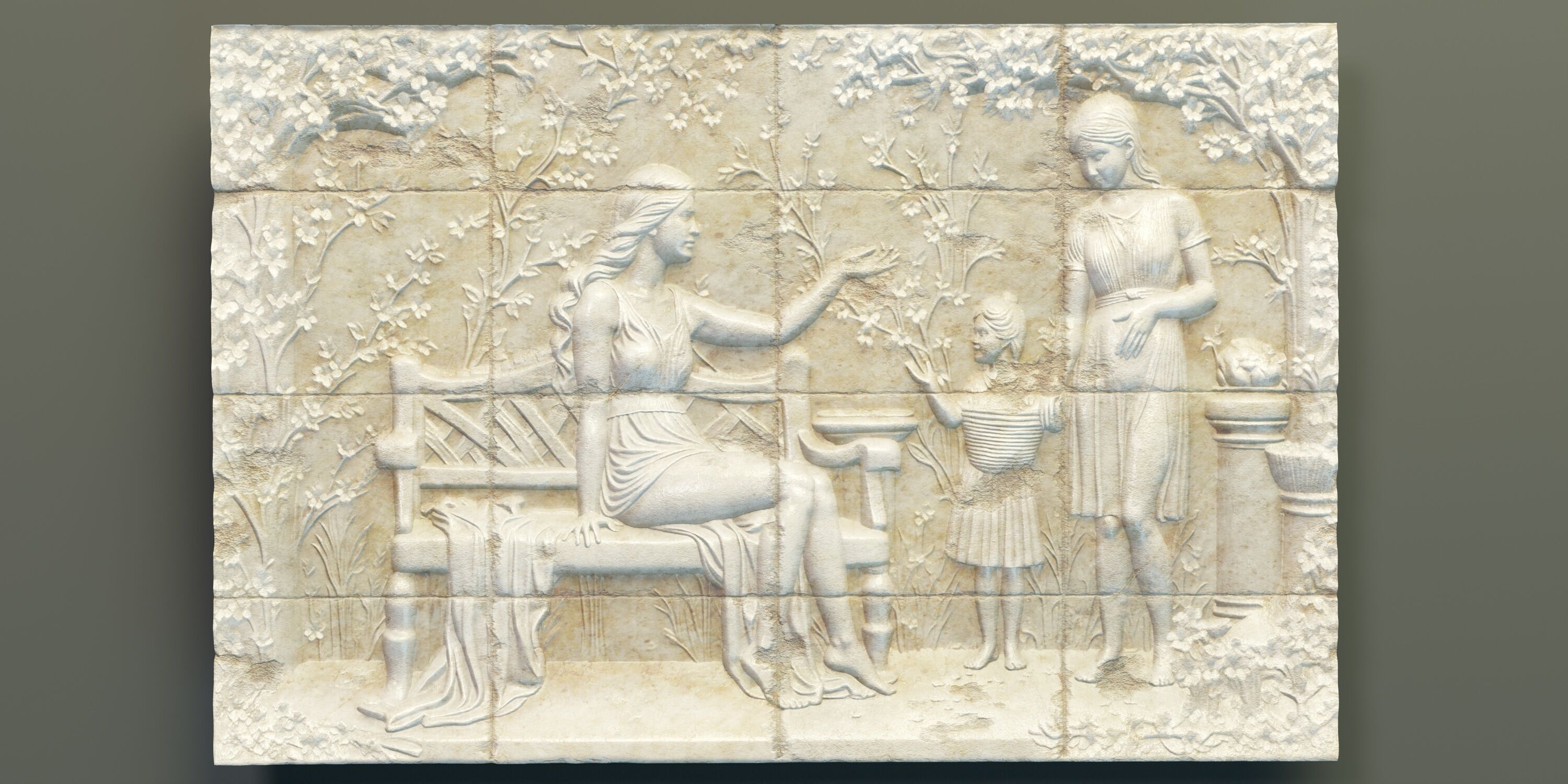3D model Bas-relief wall panel PBR VR / AR / low-poly | CGTrader