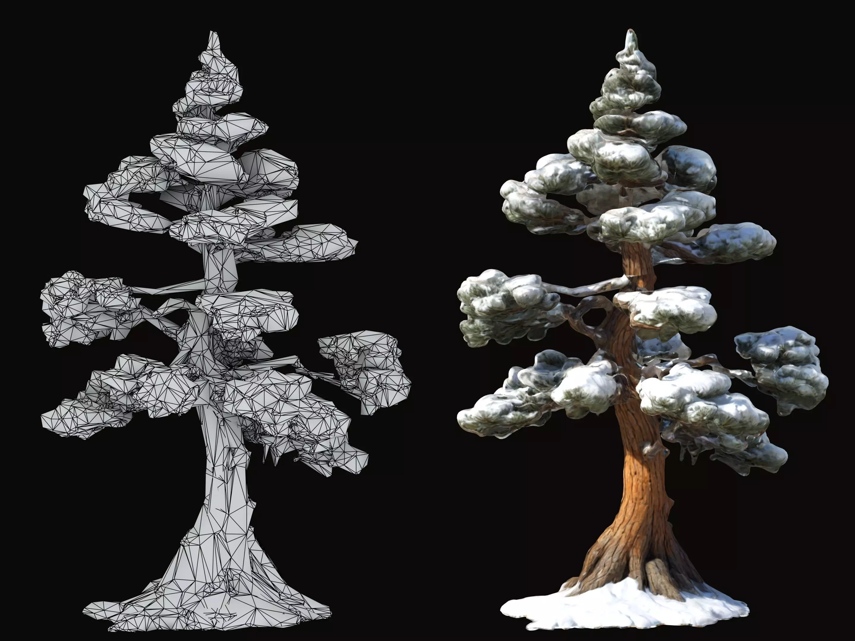Winter Tree 0 free VR / AR / low-poly 3D model | CGTrader
