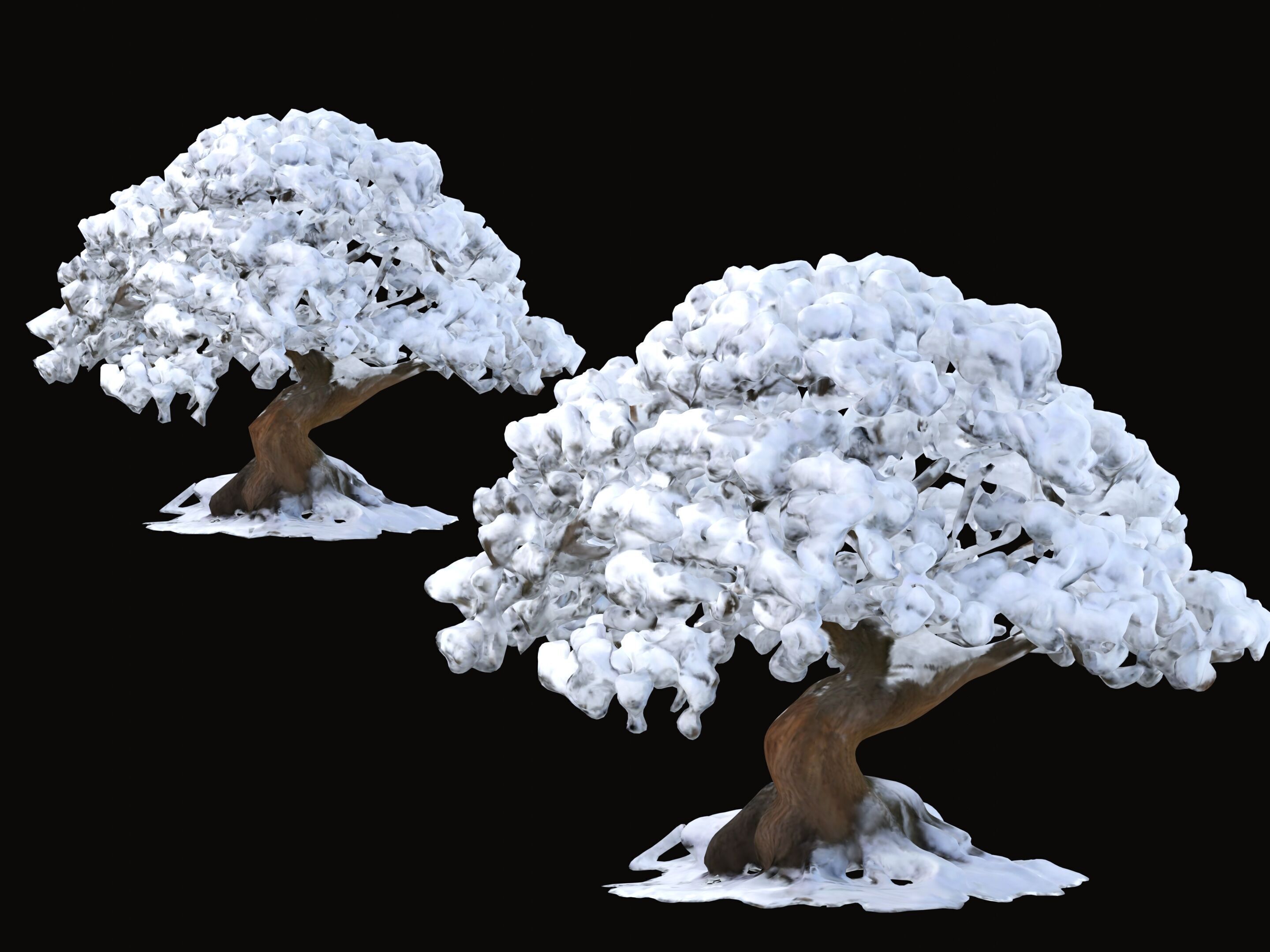 Winter Tree 1 free VR / AR / low-poly 3D model | CGTrader