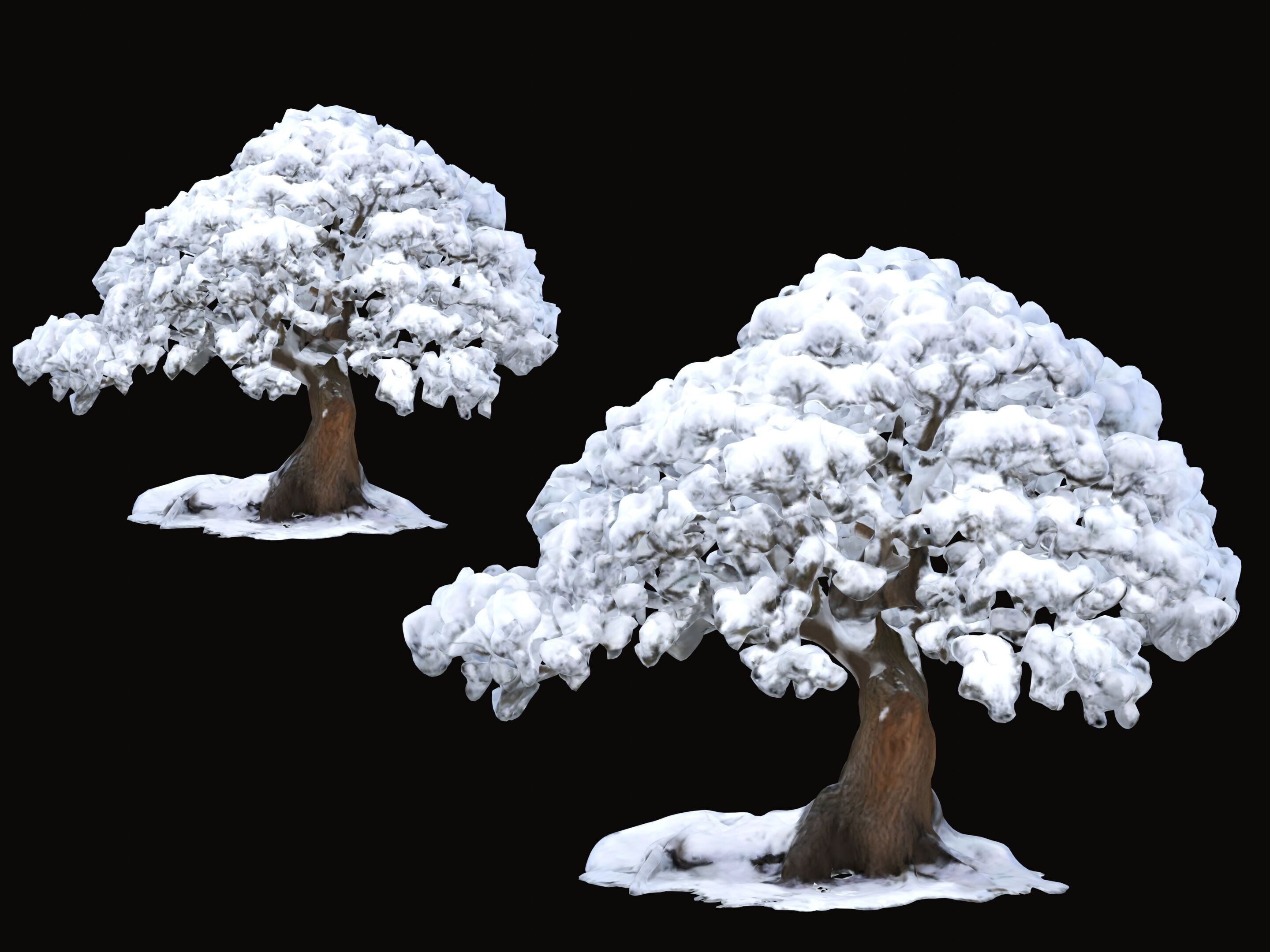 Winter Tree 1 free VR / AR / low-poly 3D model | CGTrader