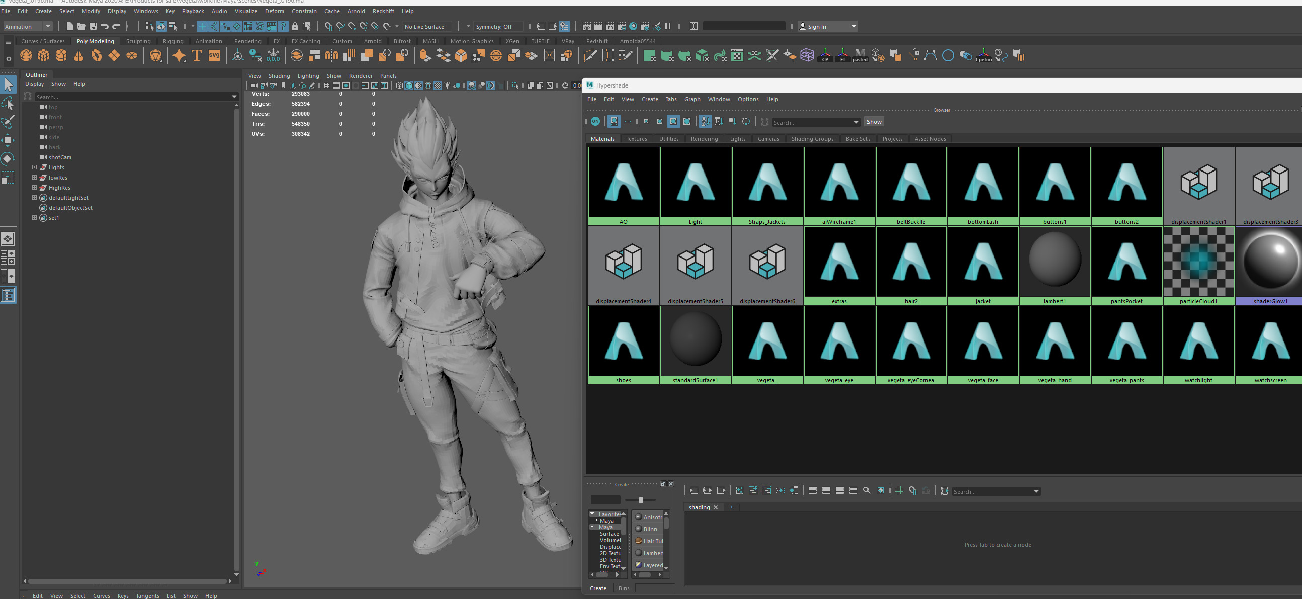 3D model Cyberpunk Vegeta Redesign Maya scene and zbrush sculpt stla VR ...