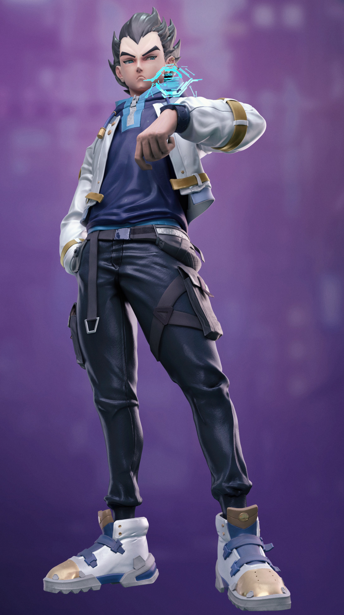 3D model Cyberpunk Vegeta Redesign Maya scene and zbrush sculpt stla VR ...