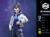 3D model Cyberpunk Vegeta Redesign Maya scene and zbrush sculpt stla VR ...