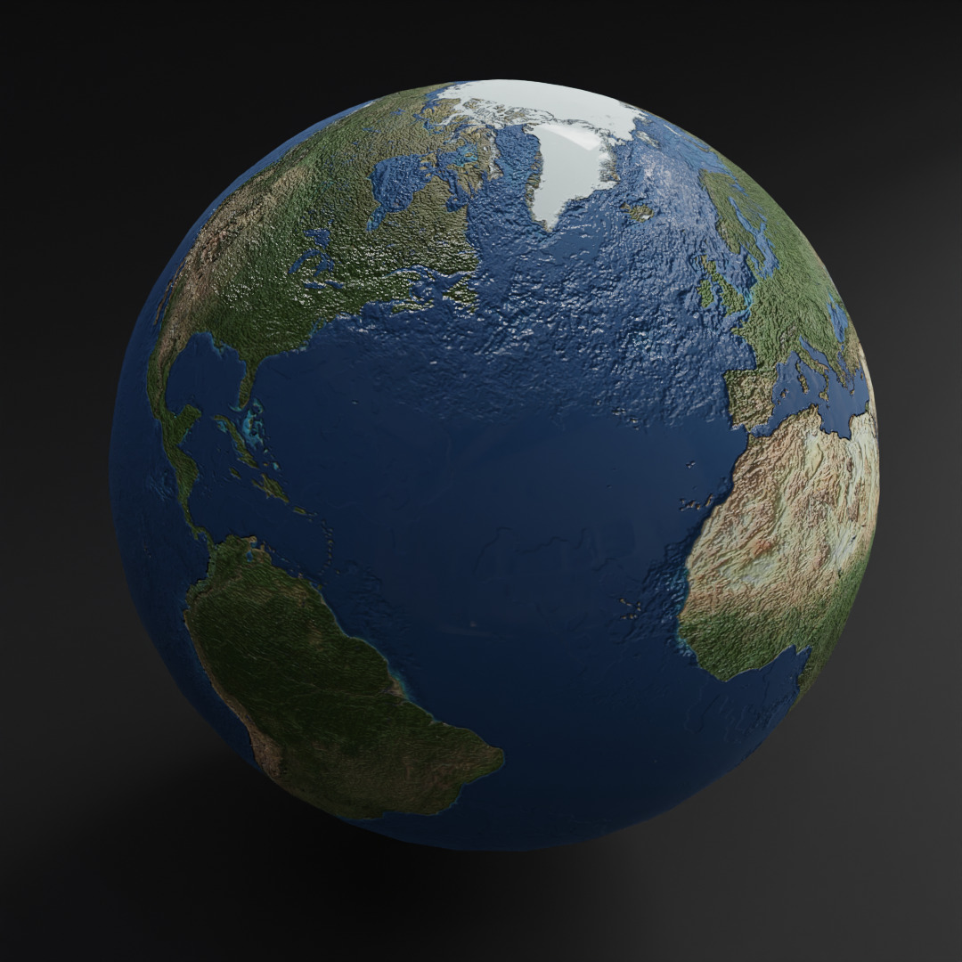 Earth globe free 3D model animated | CGTrader