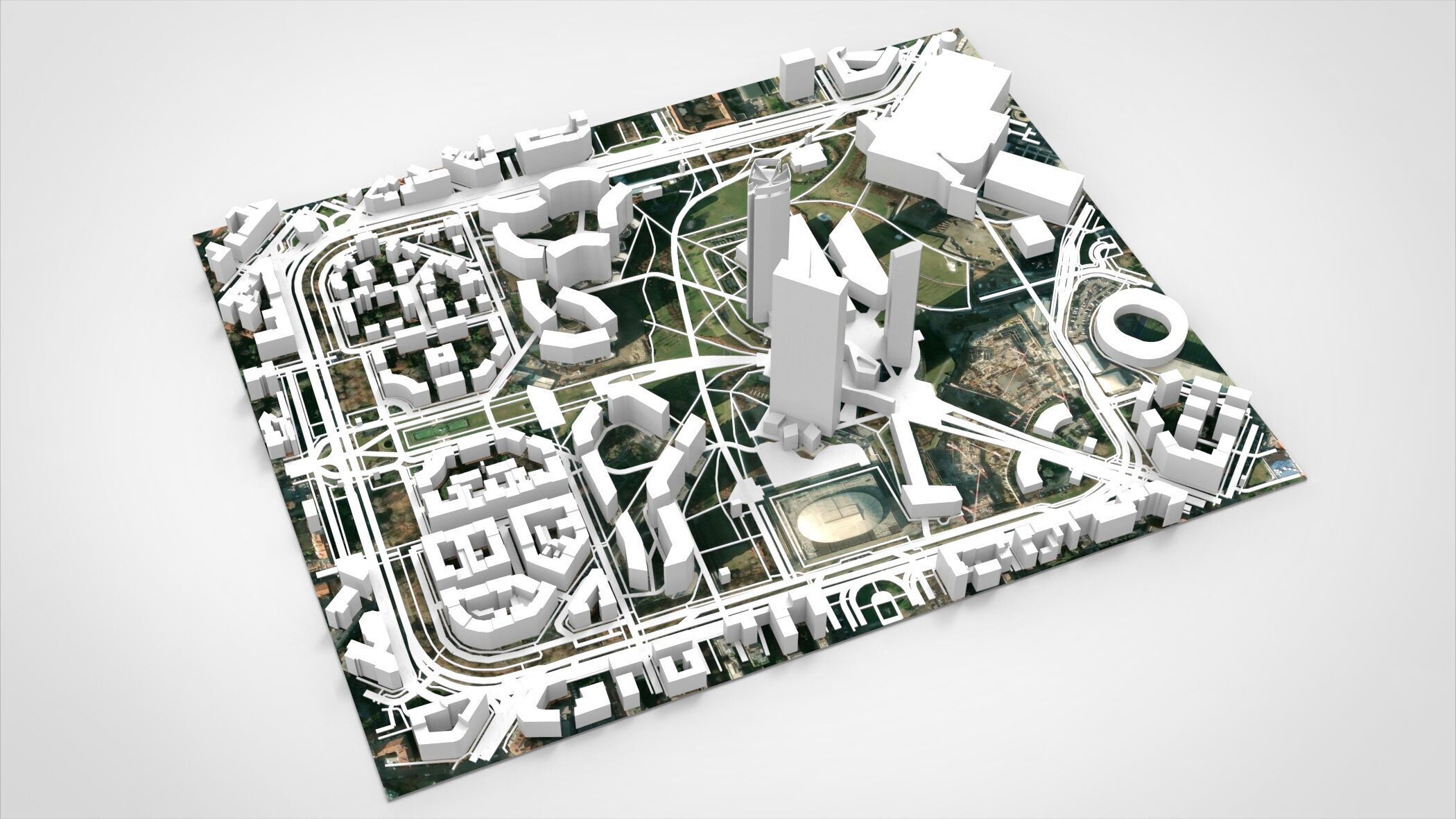 Piazza Tre Torri Milano Italy 3D model | CGTrader