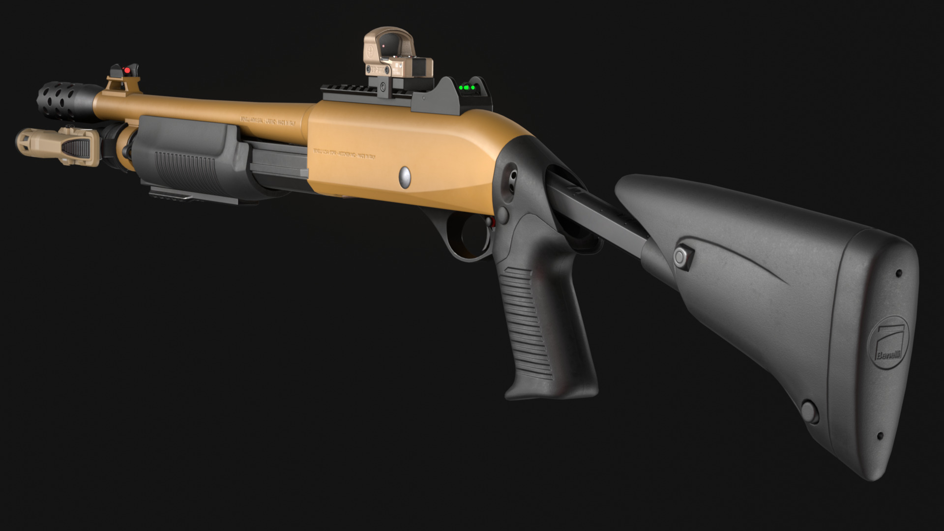 3D model Benelli M3A1 Pack - ADF Combat Shotgun System - Game Asset VR ...