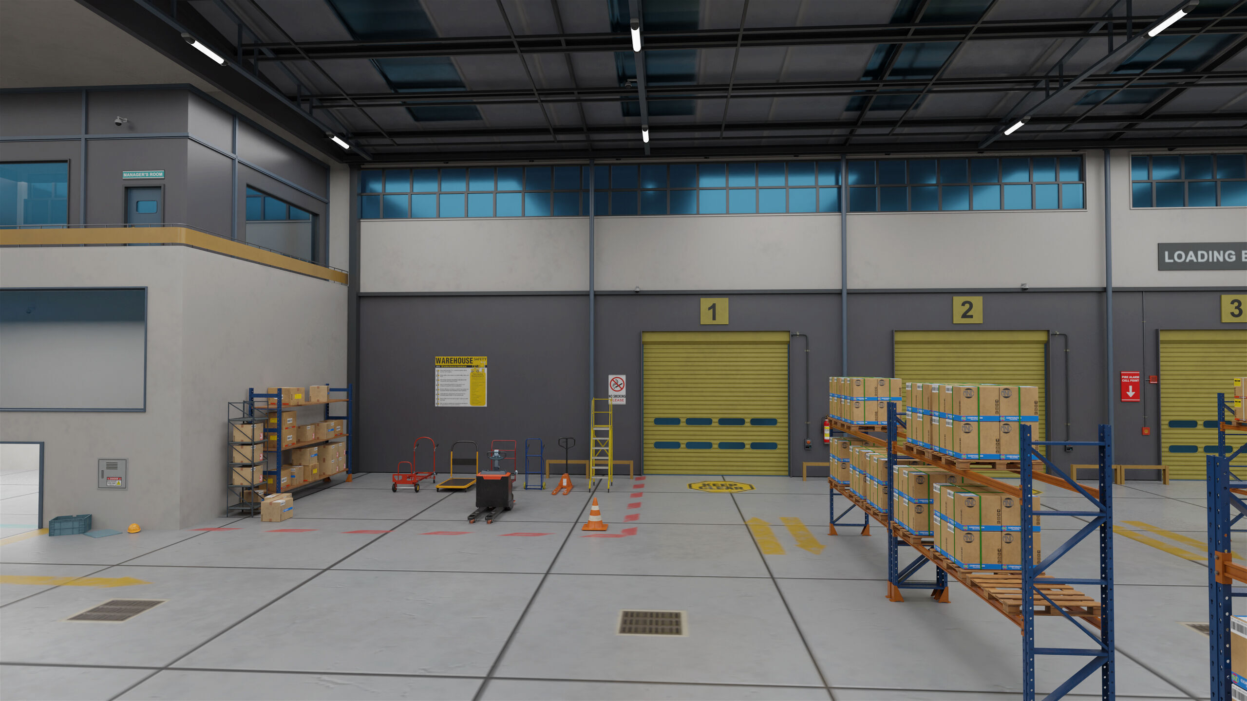 3D model Logistic Cargo Warehouse Detailed Interior and Exterior All ...