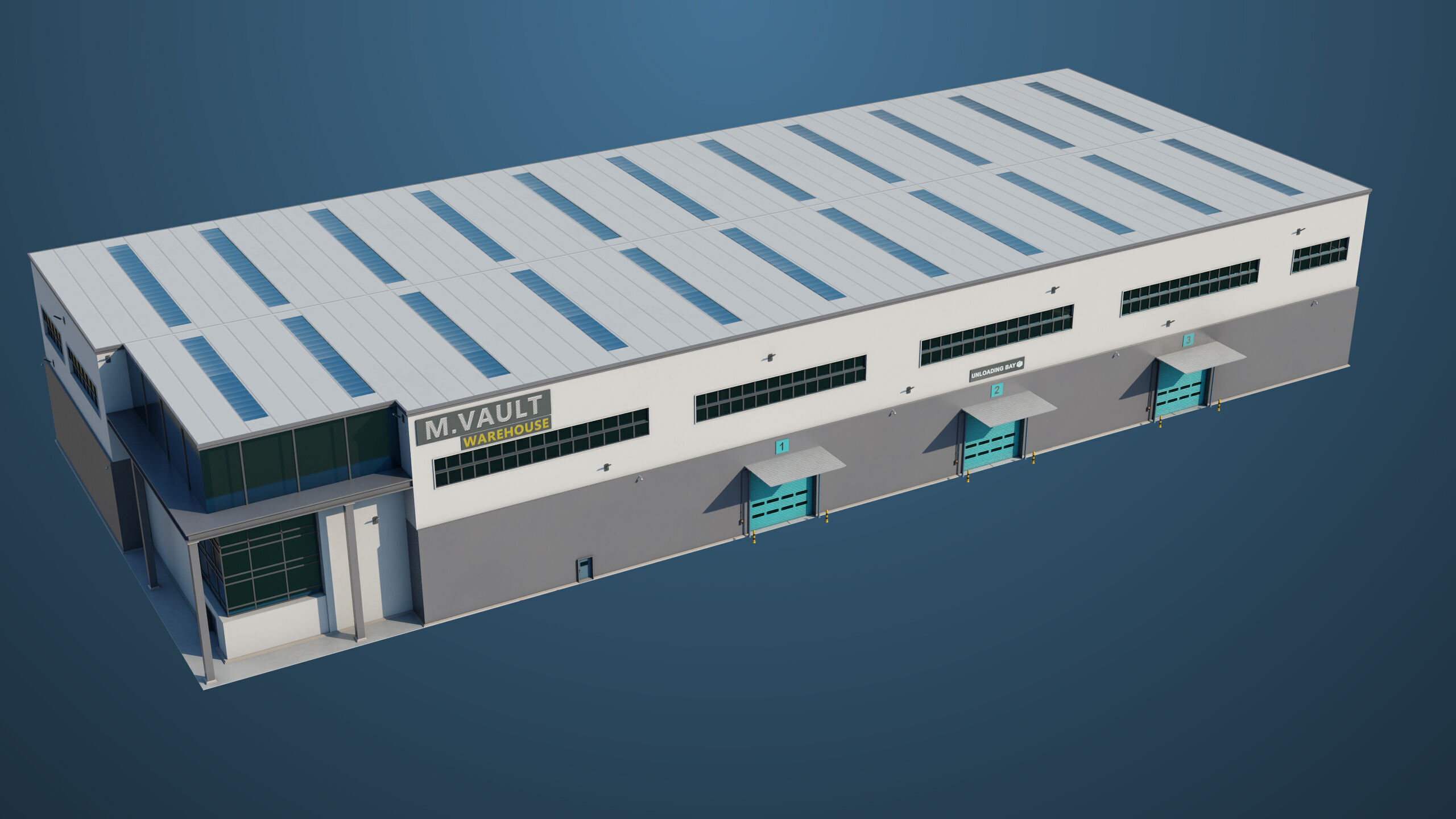 3D model Logistic Cargo Warehouse Detailed Interior and Exterior All ...