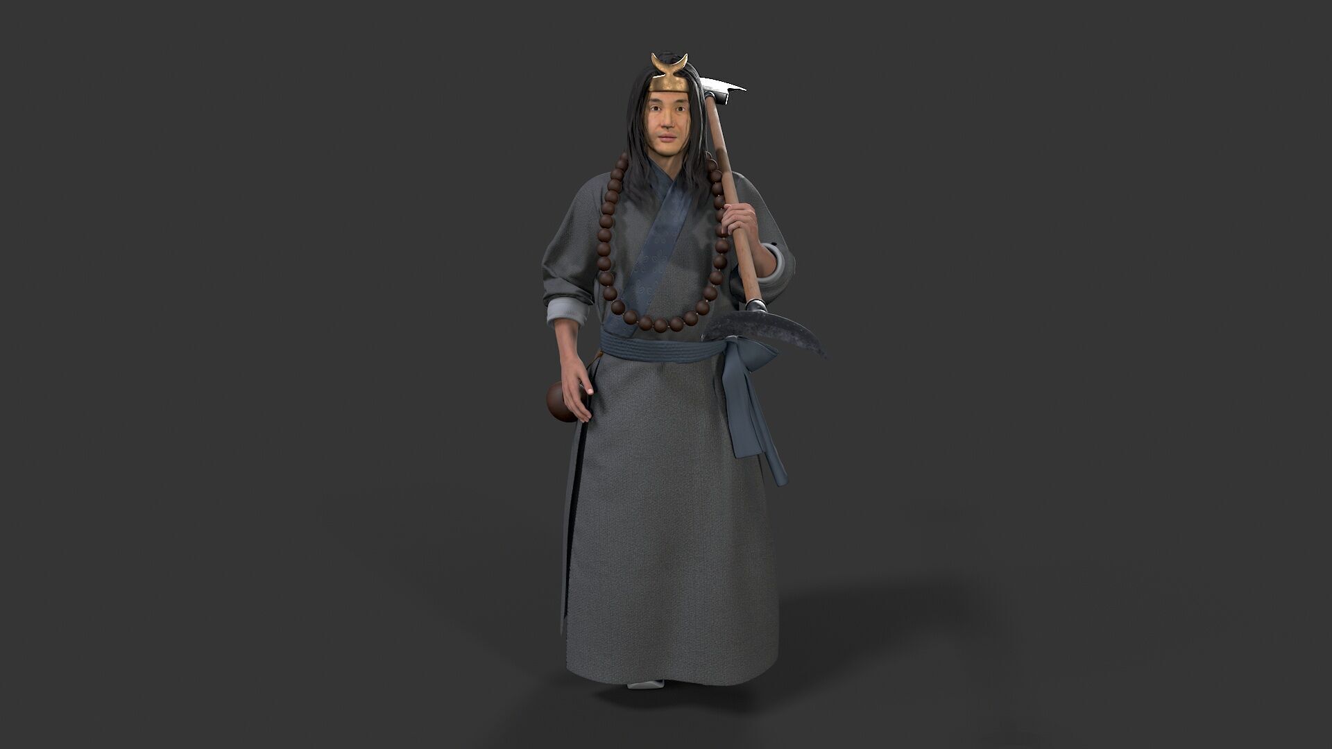 3D model ancient chinese warrior character VR / AR / low-poly | CGTrader