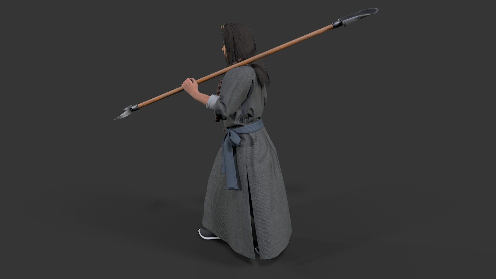 3D model ancient chinese warrior character VR / AR / low-poly | CGTrader