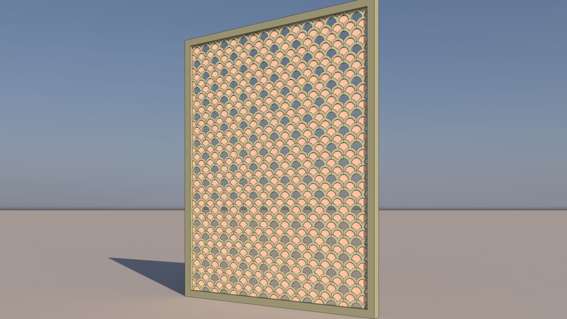 Wall Panel with Mirror 3D model | CGTrader