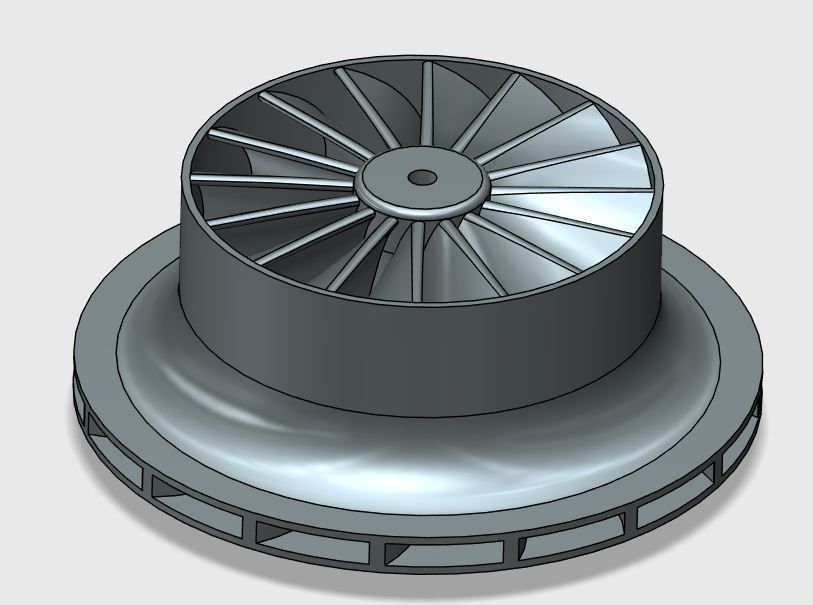 Impeller for centrifugal compressor free 3D model 3D printable | CGTrader