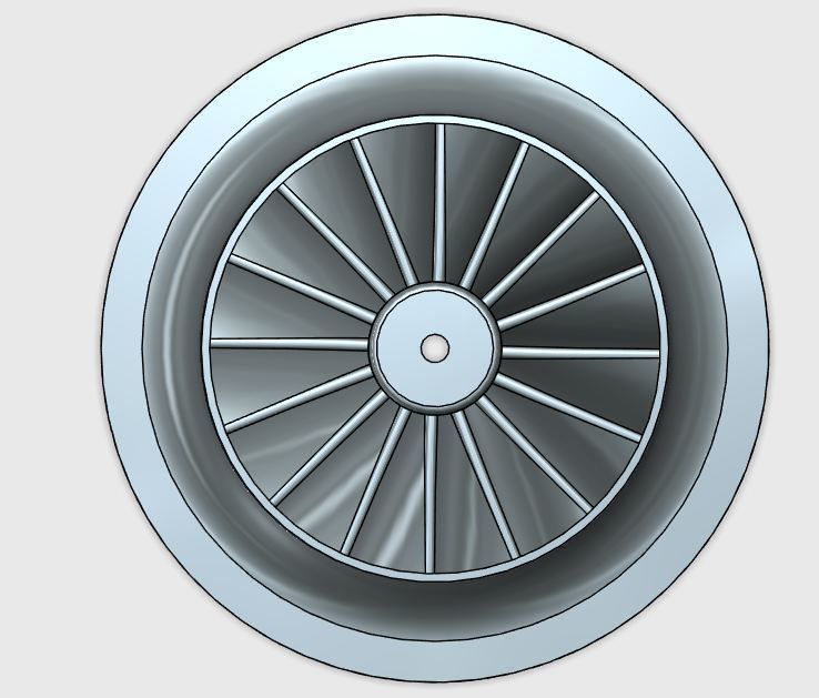 Impeller for centrifugal compressor free 3D model 3D printable | CGTrader