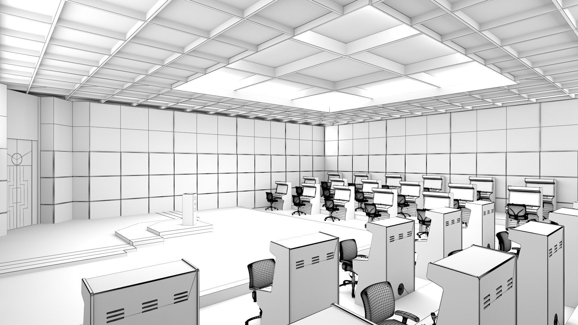 Squid game Master control room 3D model | CGTrader