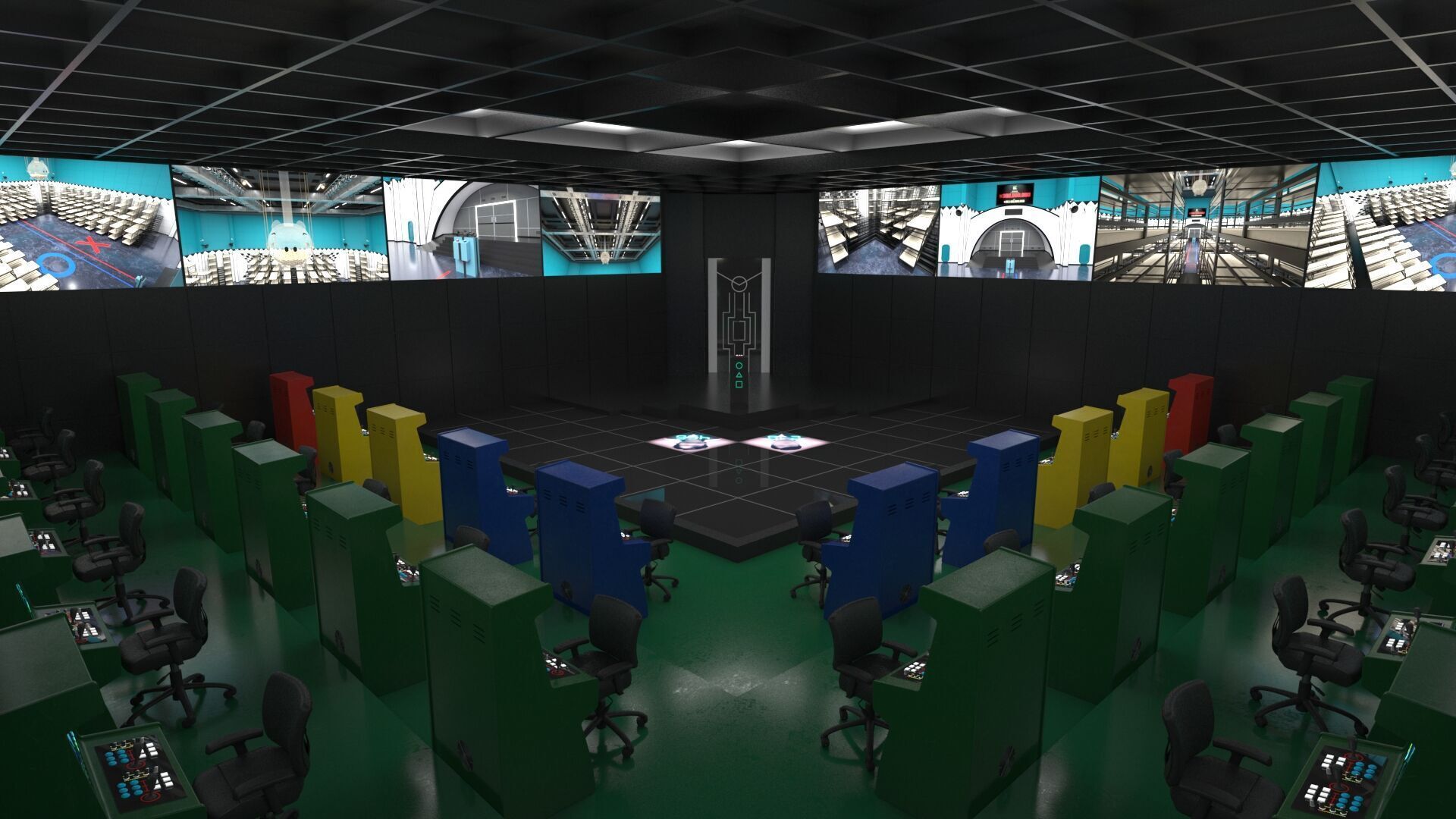 Squid game Master control room 3D model | CGTrader