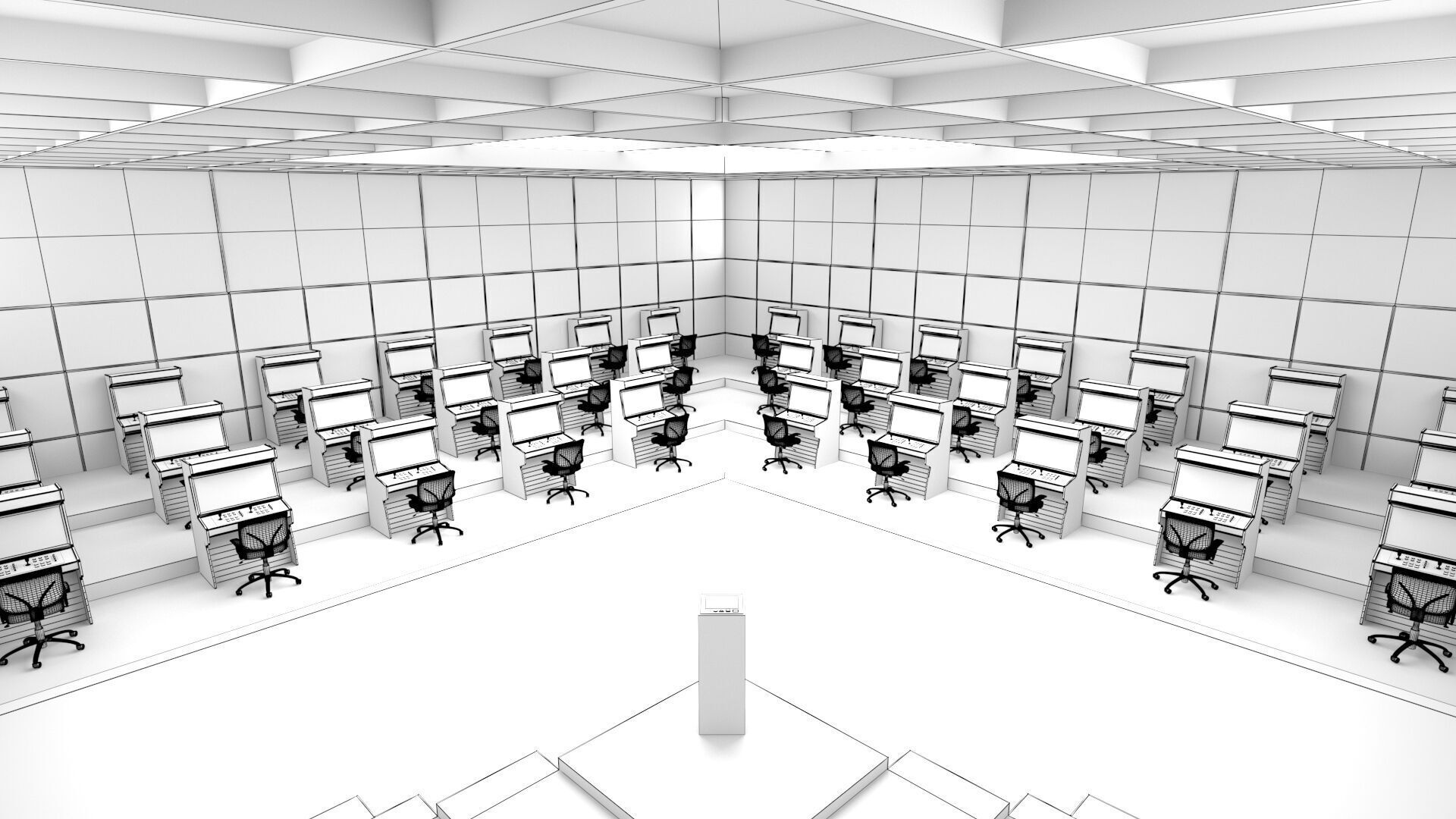 Squid game Master control room 3D model | CGTrader