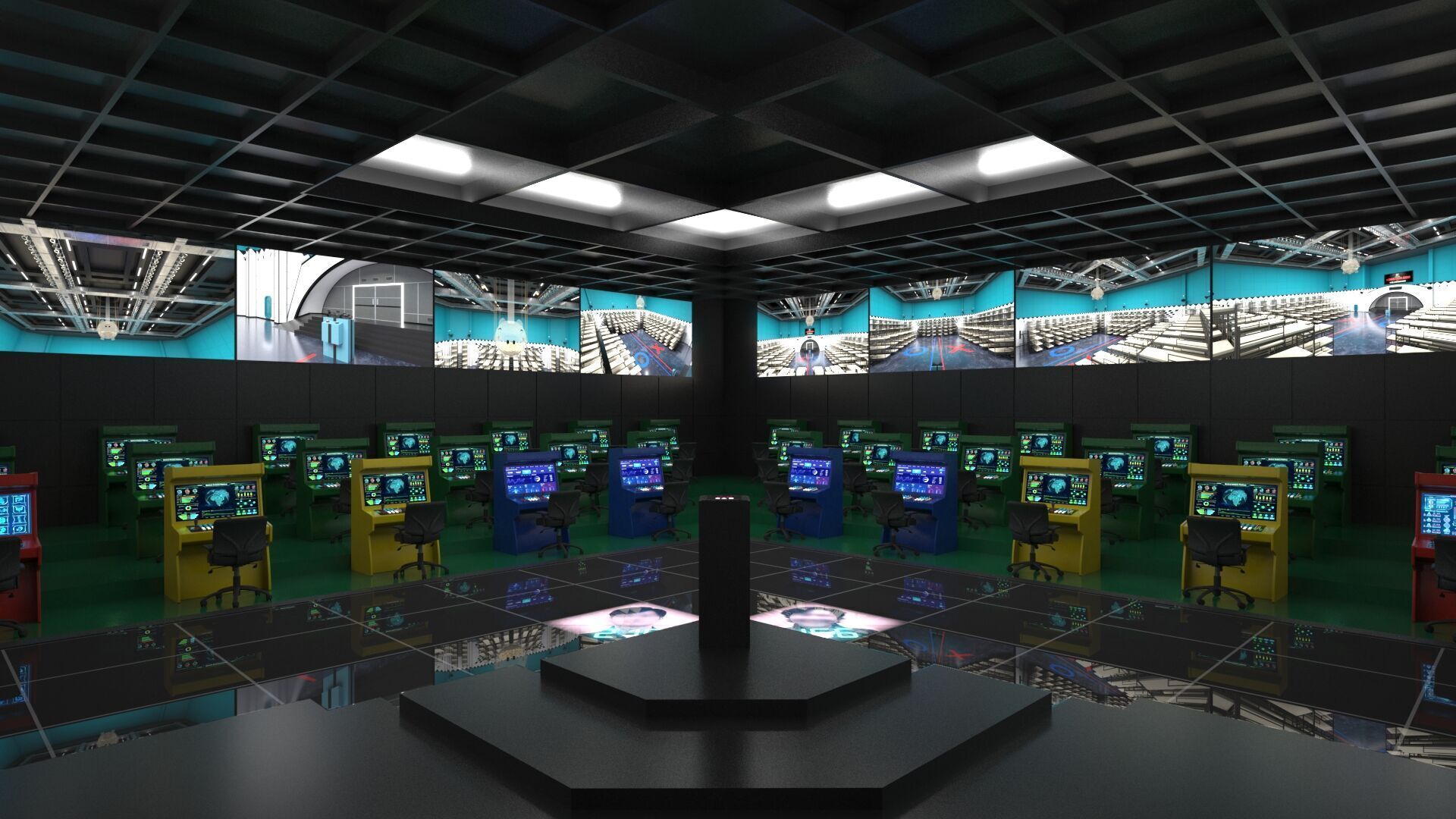 Squid game Master control room 3D model | CGTrader