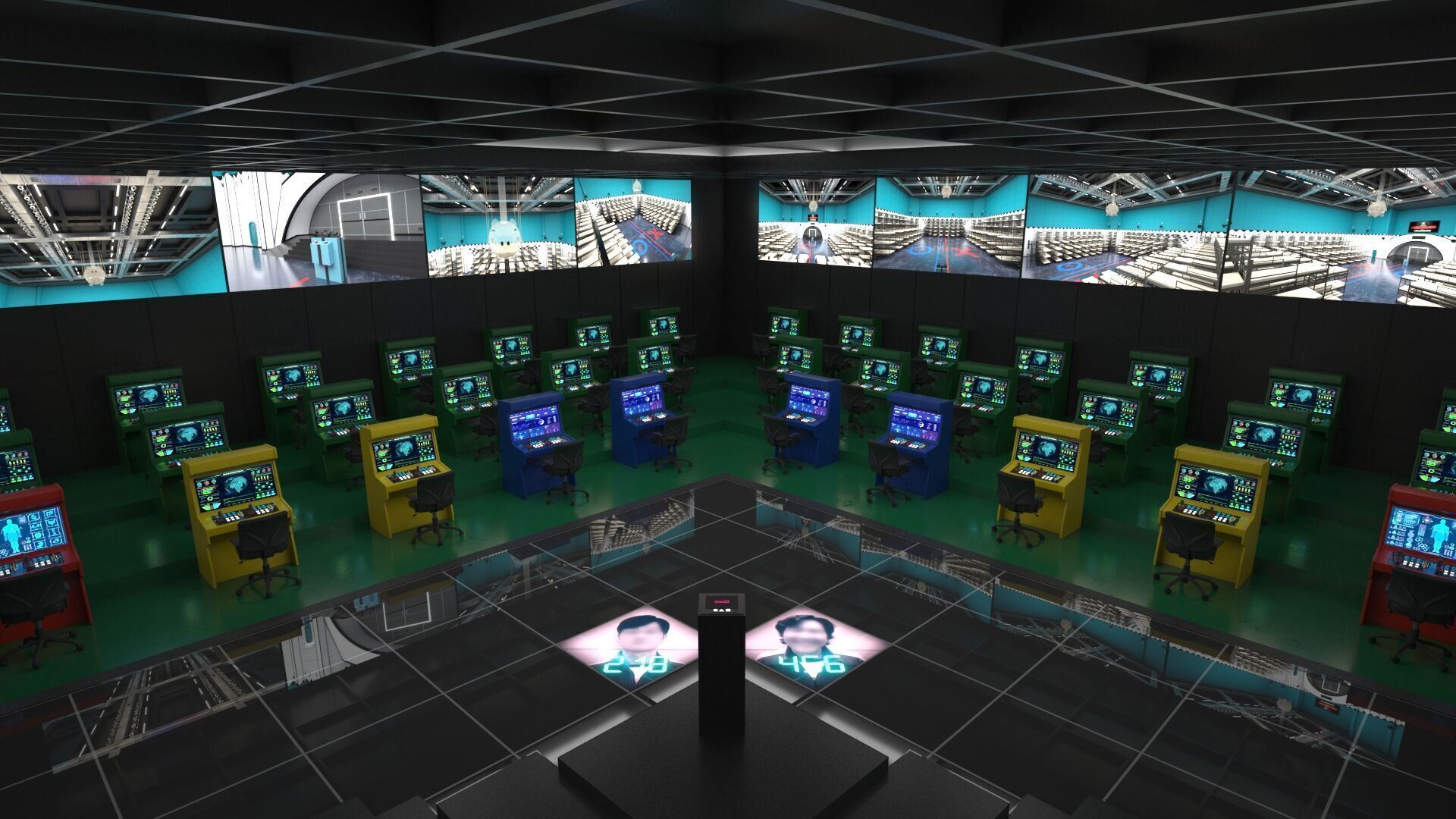 Squid game Master control room 3D model | CGTrader