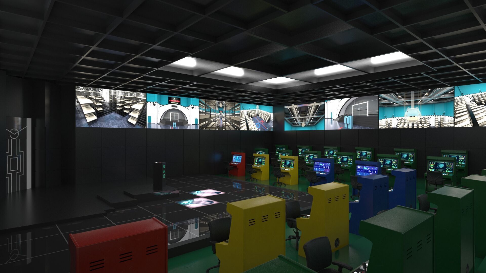 Squid game Master control room 3D model | CGTrader